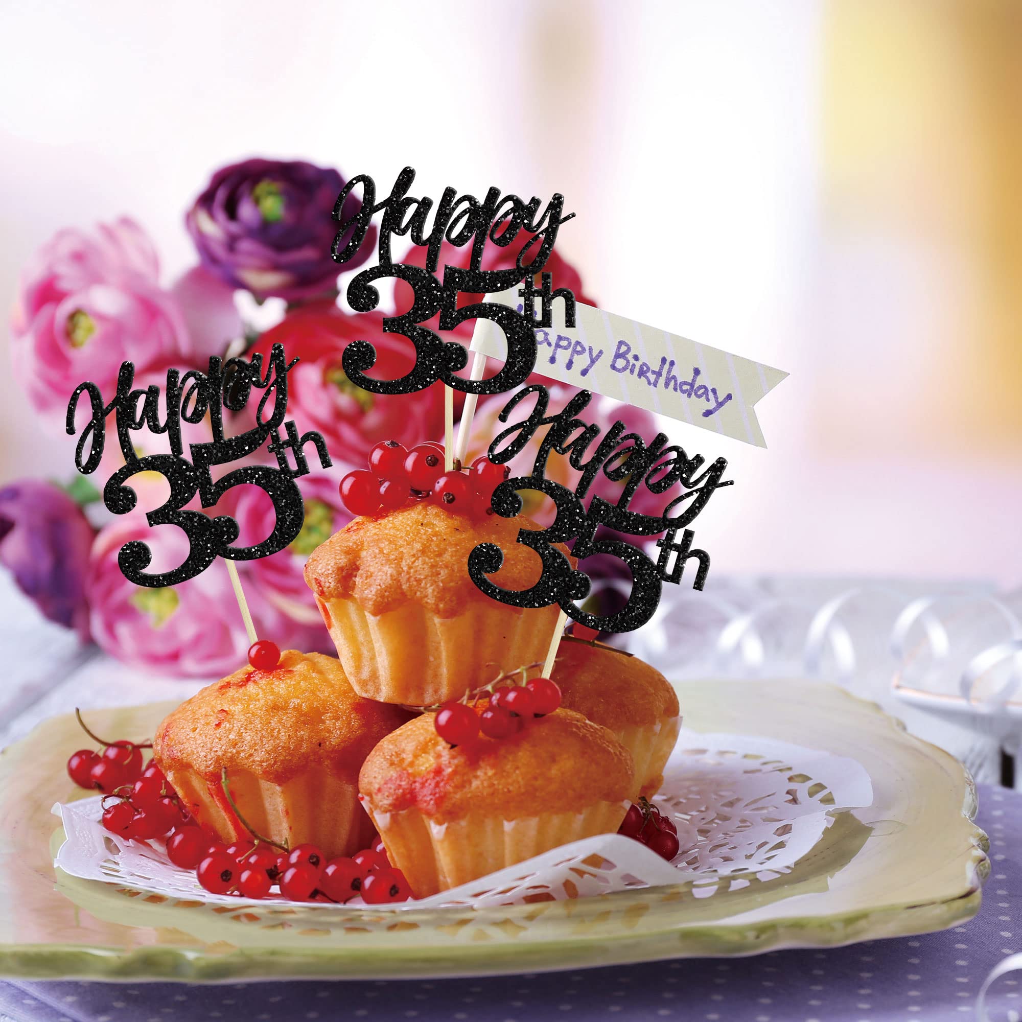 35th Birthday Cupcake Toppers
