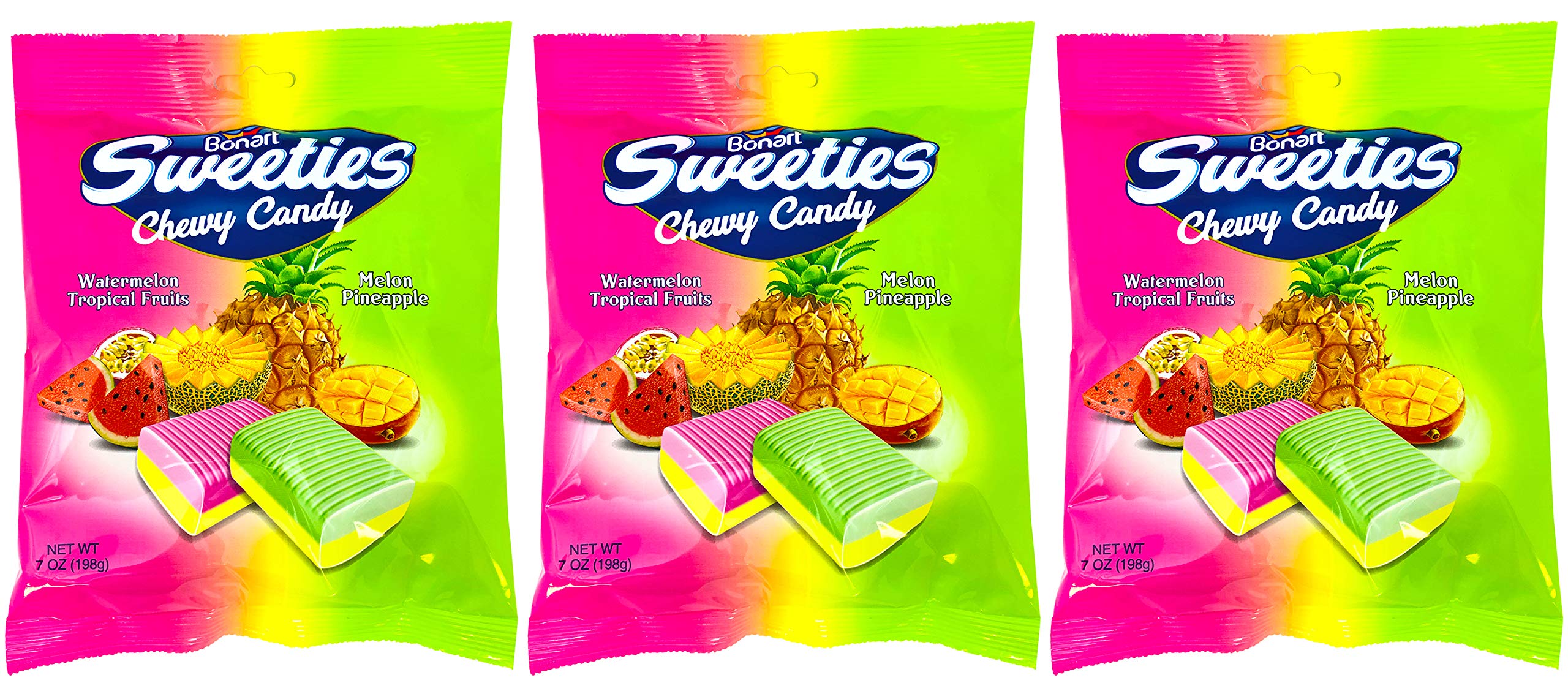 Bonart Sweeties Tropical Fruits Pack Of 3 Chewy Watermelon Tropical ...