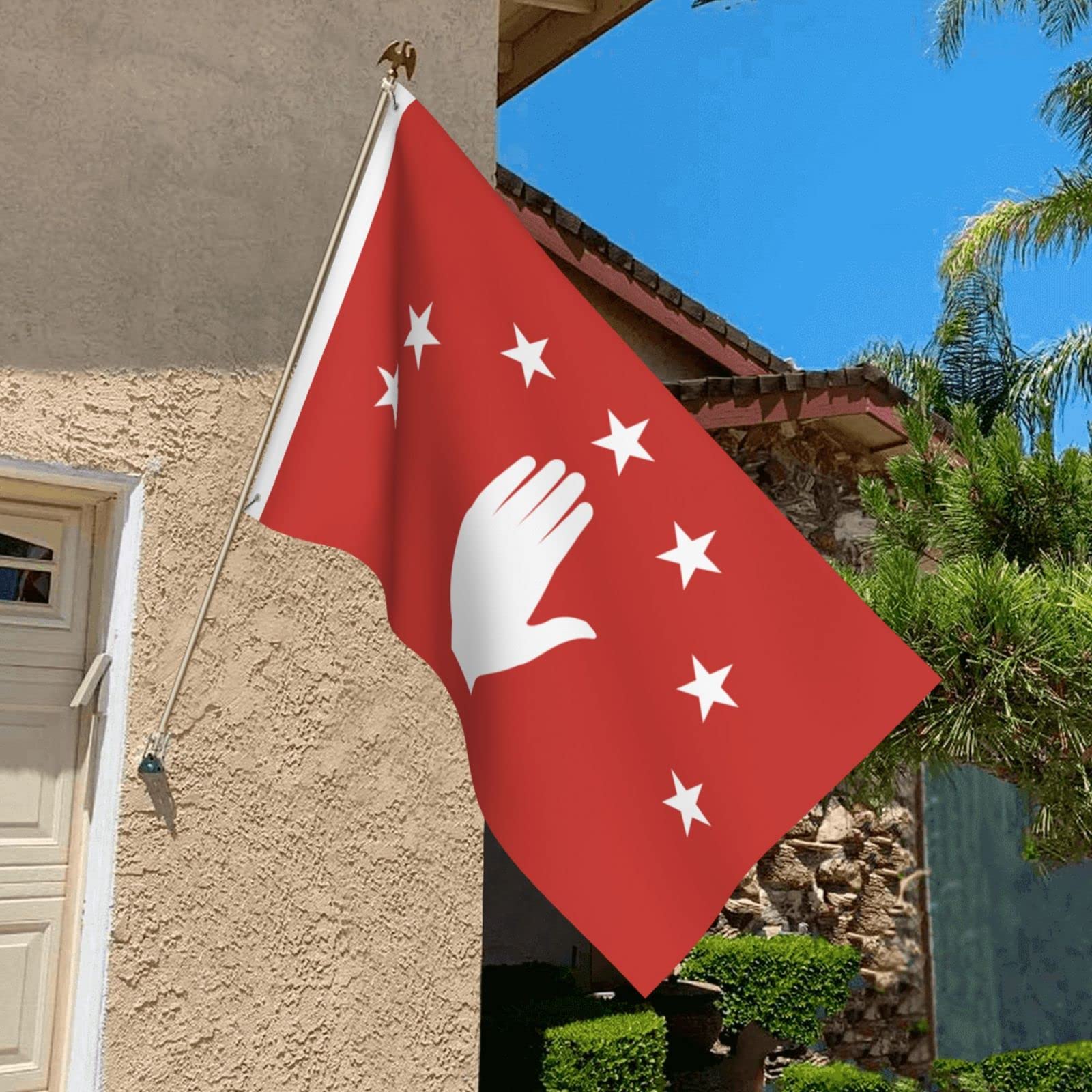 Navy Jack Flag Waving Background