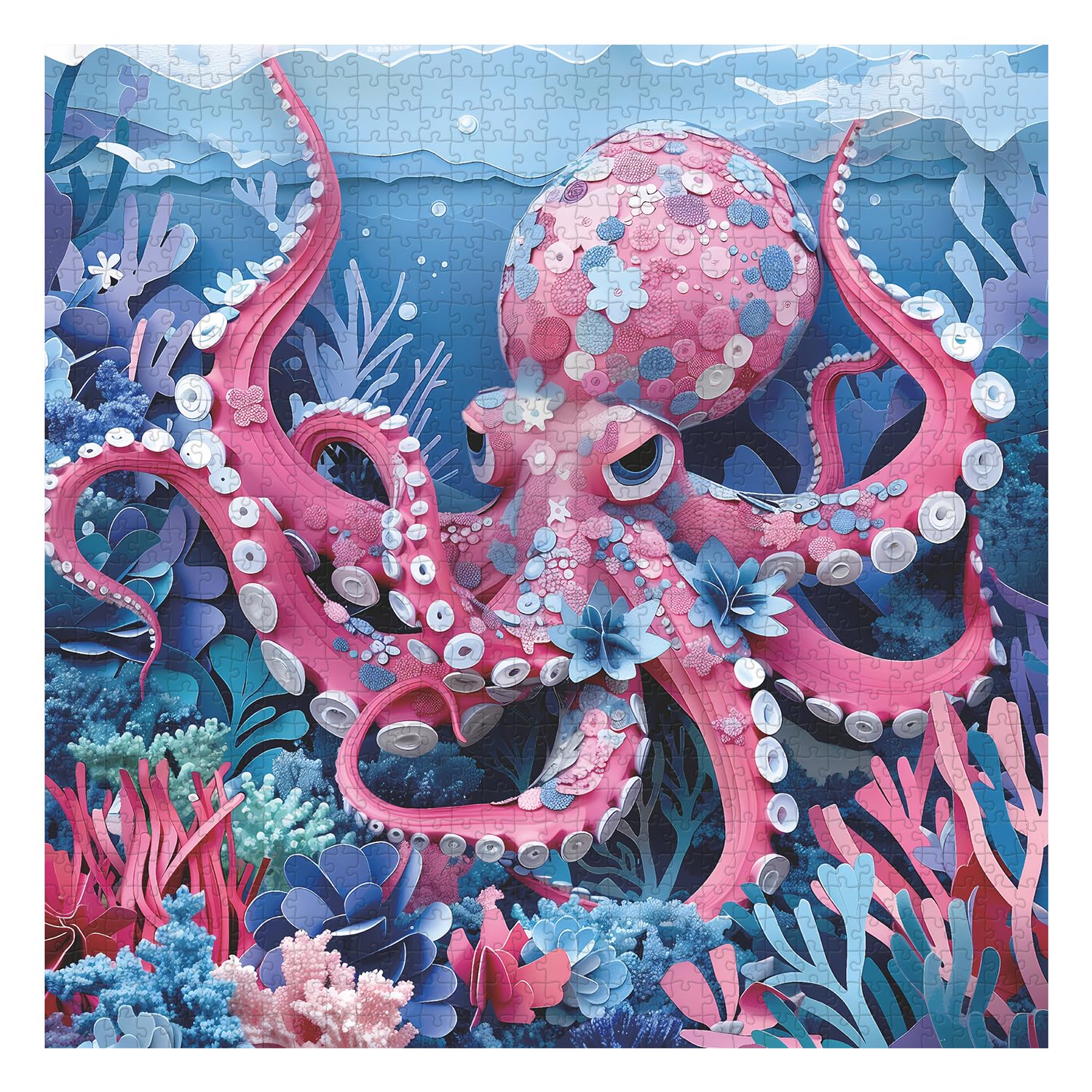 Amazon.com: Ocean Octopus Puzzles for Adults 1000 Pieces, Deep Blue Sea ...