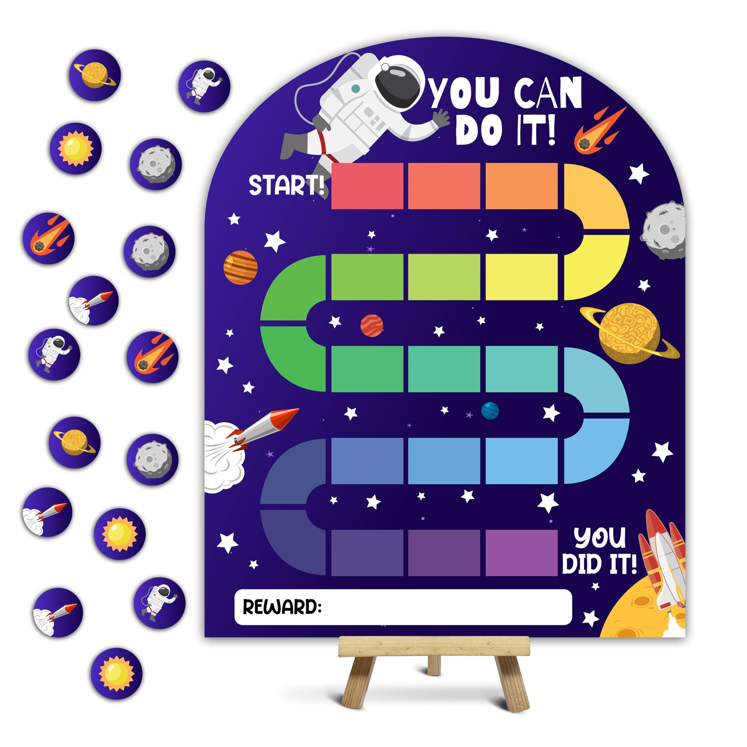 Snapklik.com : Outer Space Reward Chart, Behavior Chart For Kids At ...