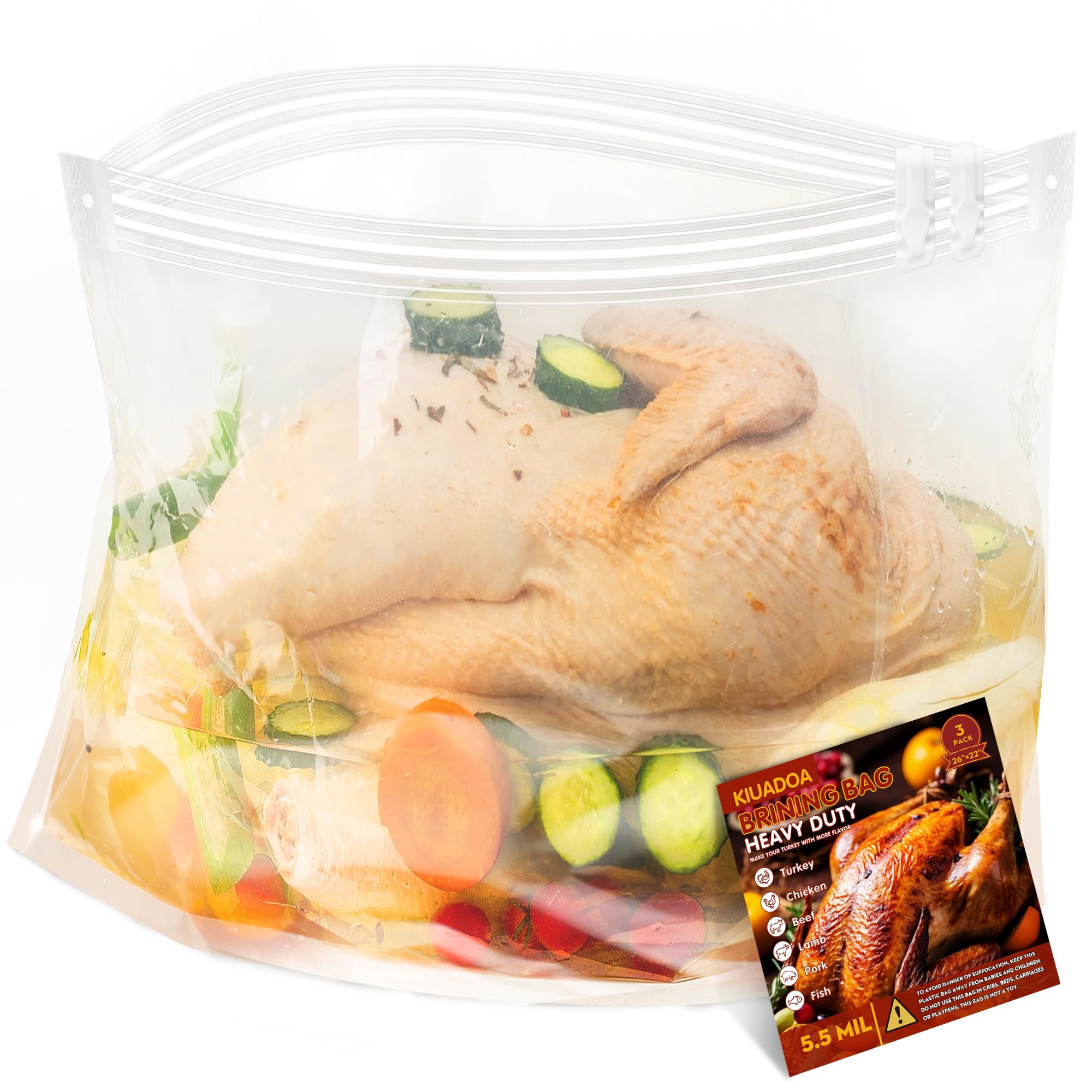 Amazon.com: Brine Bags for Turkey, 3 Pack, 26"×22", Extra Large Brining ...