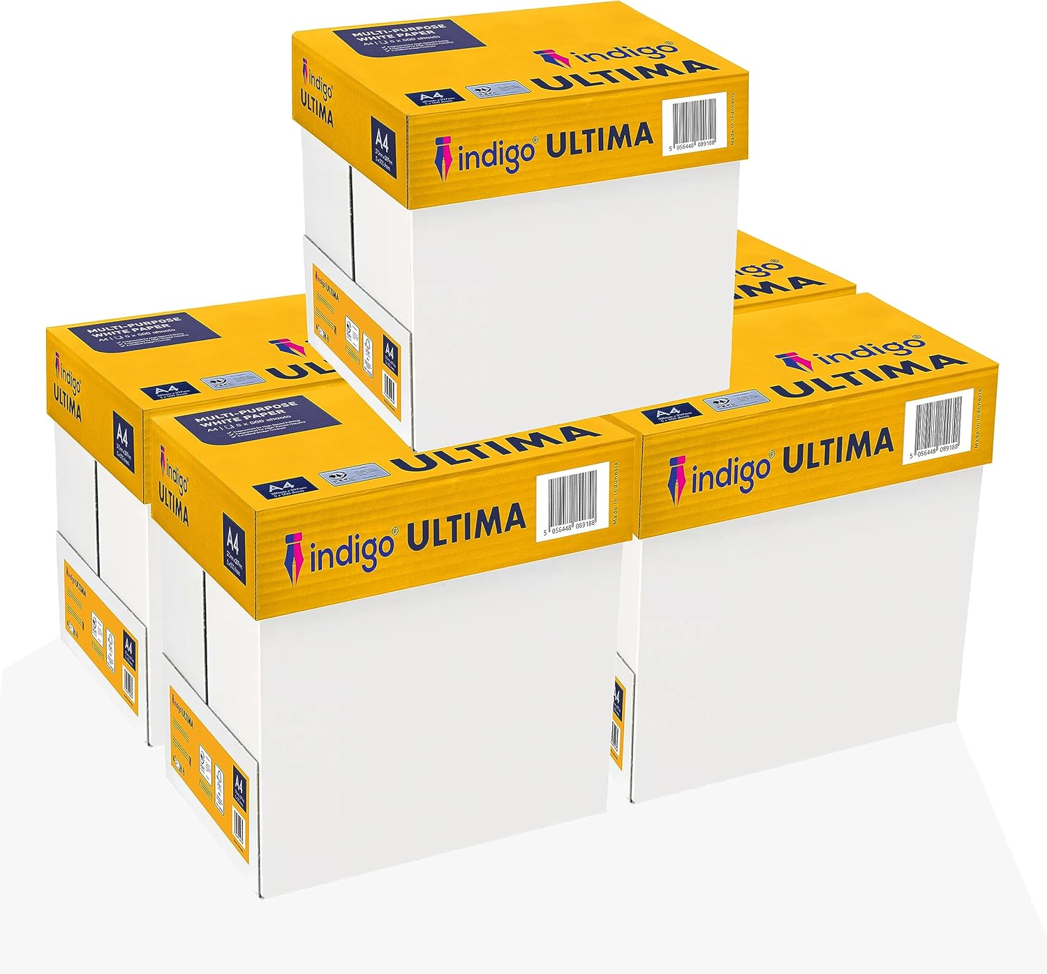 A4 Paper indigo Ultima White Plain Printer Copy - Box of 5 Reams - 2500 ...