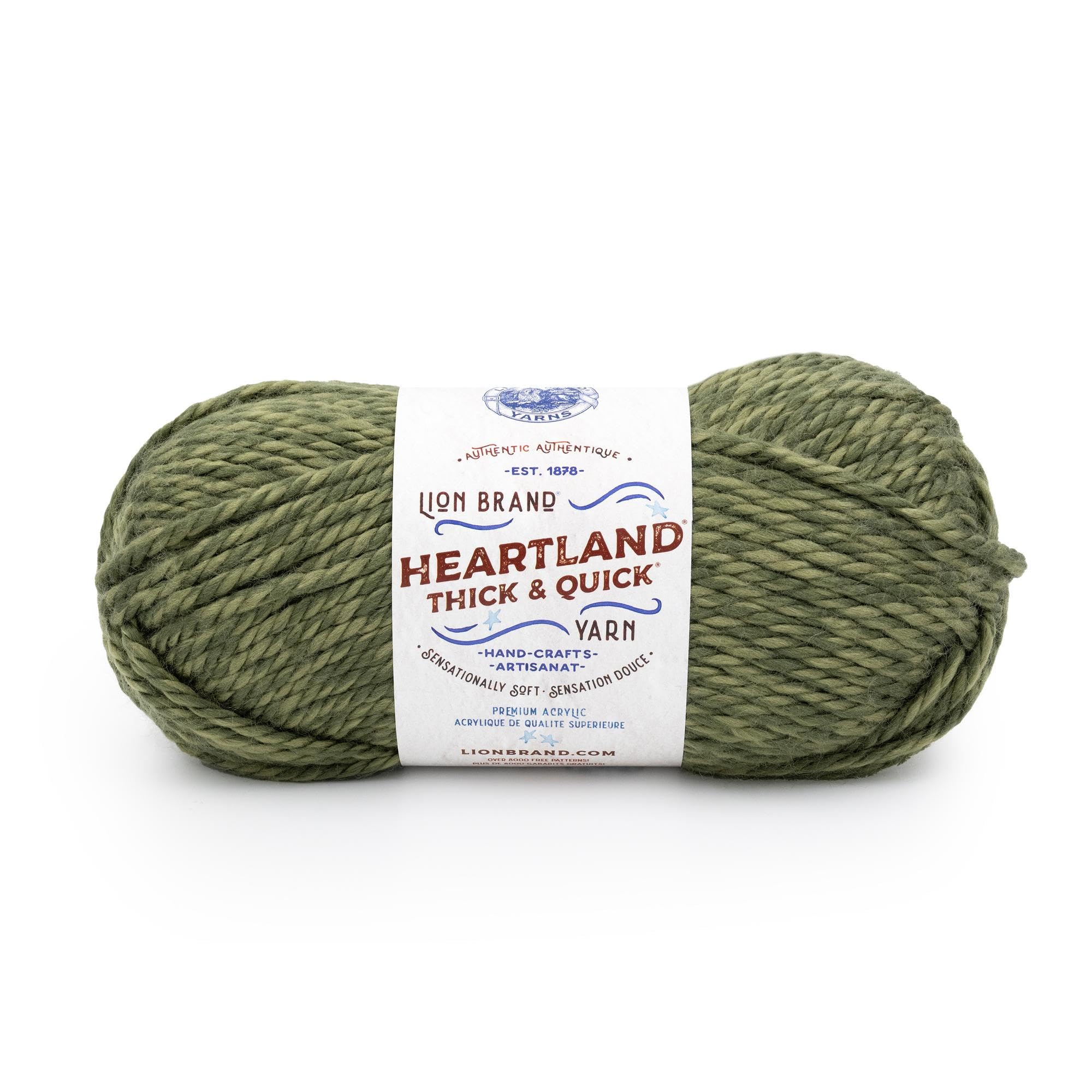 Amazon.com: Lion Brand Yarn Heartland Thick & Quick Bulky Heathered ...