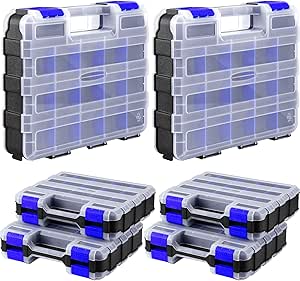 Kigley 6 Pcs Double Sided Tool Box Hardware Storage Organizer Small ...