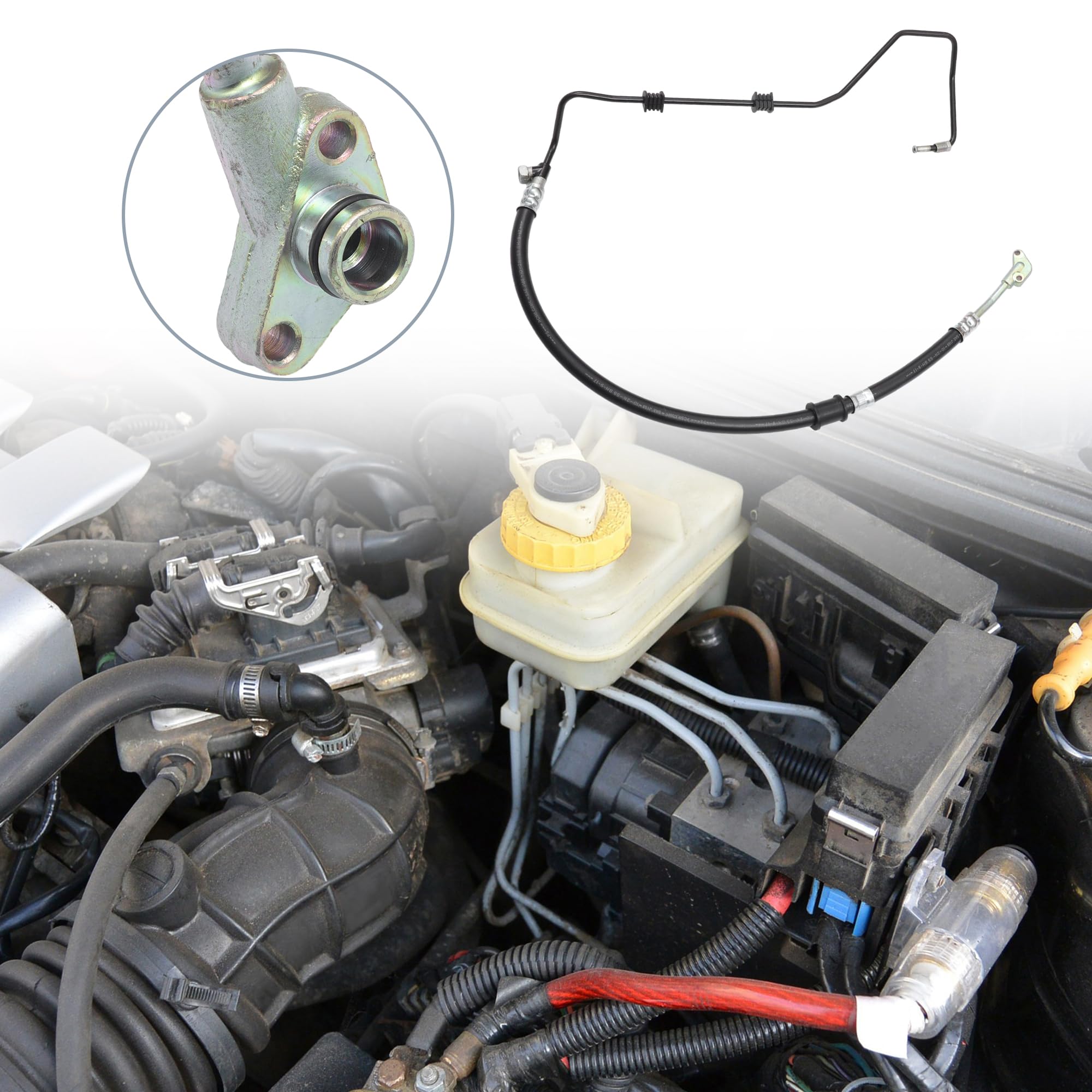 X AUTOHAUX No.53713-S87-A04 Power Steering Pressure Line Hose Assembly for Honda Accord EX LX 3 ...