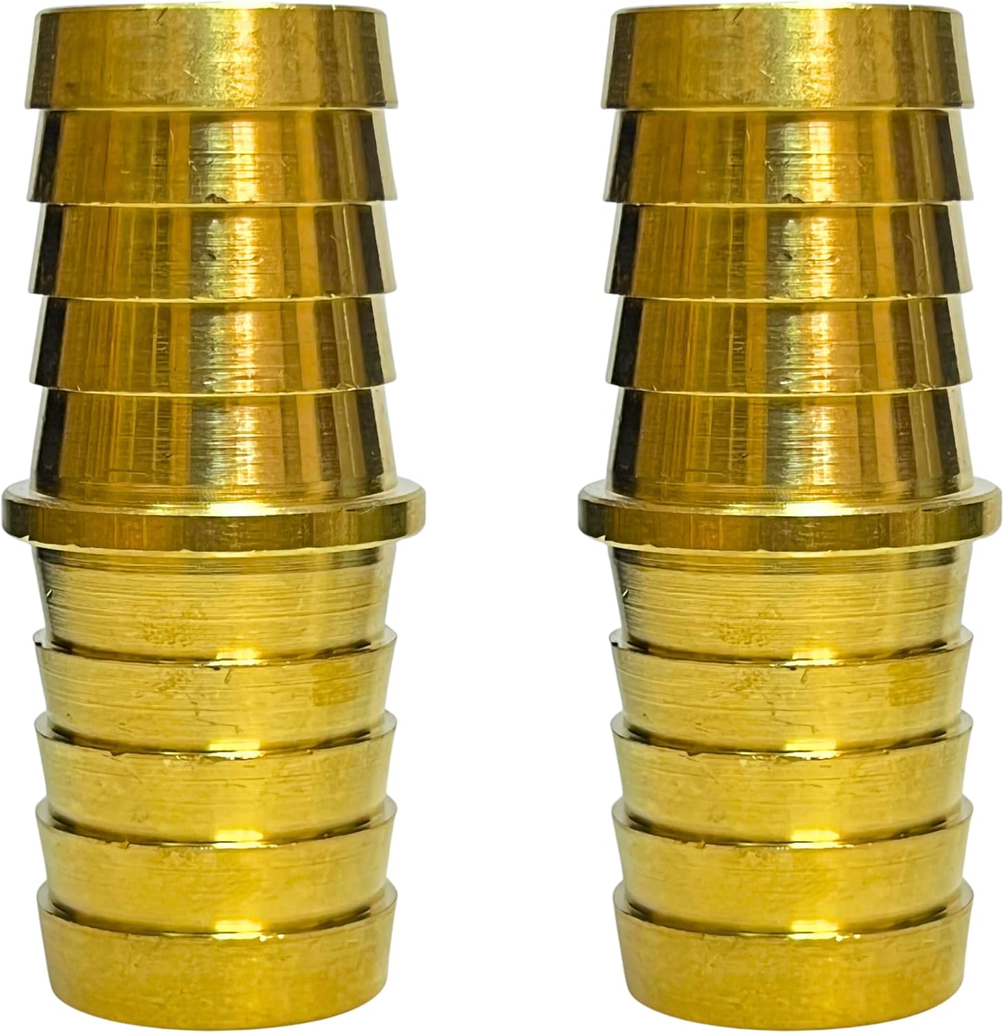 2PCS Brass 7/8" Barb Hose Fitting Metals Splicer Mender Union Euqal ...