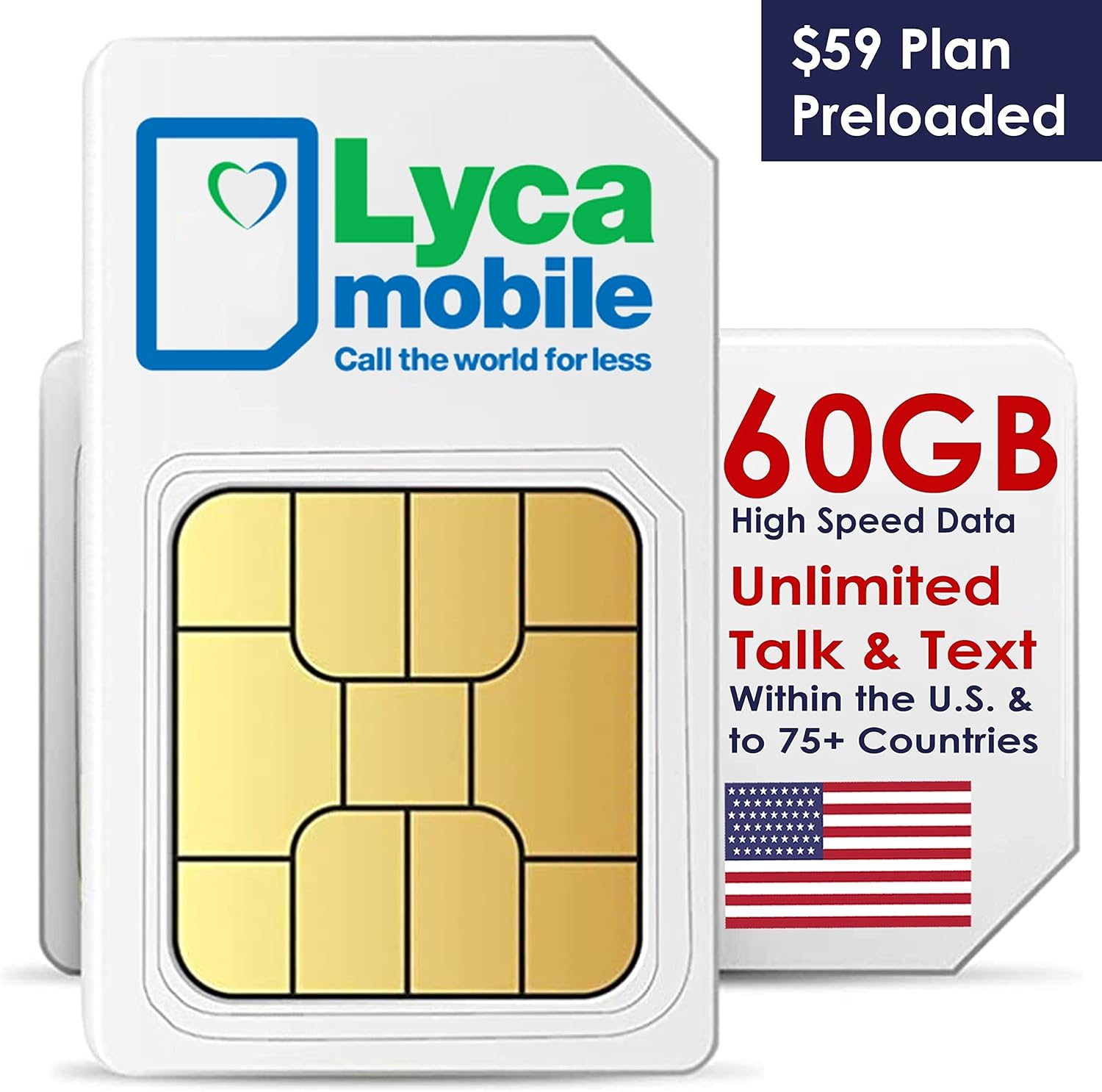 Lycamobile – Tarjeta SIM de 90 días con plan de $59 con datos ...