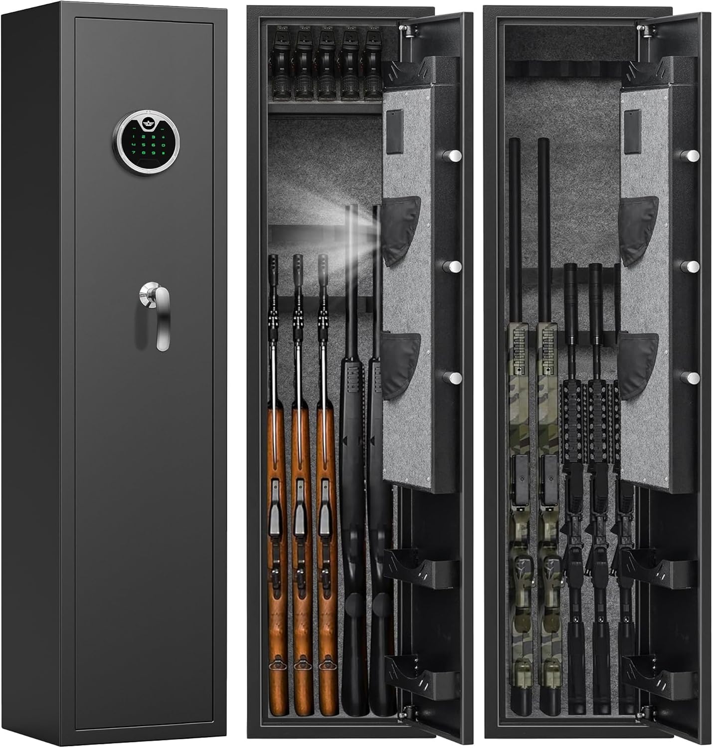Amazon.com: Gun Safe, 3-5 Long Gun Safes for Rifle and Pistols, Quick ...