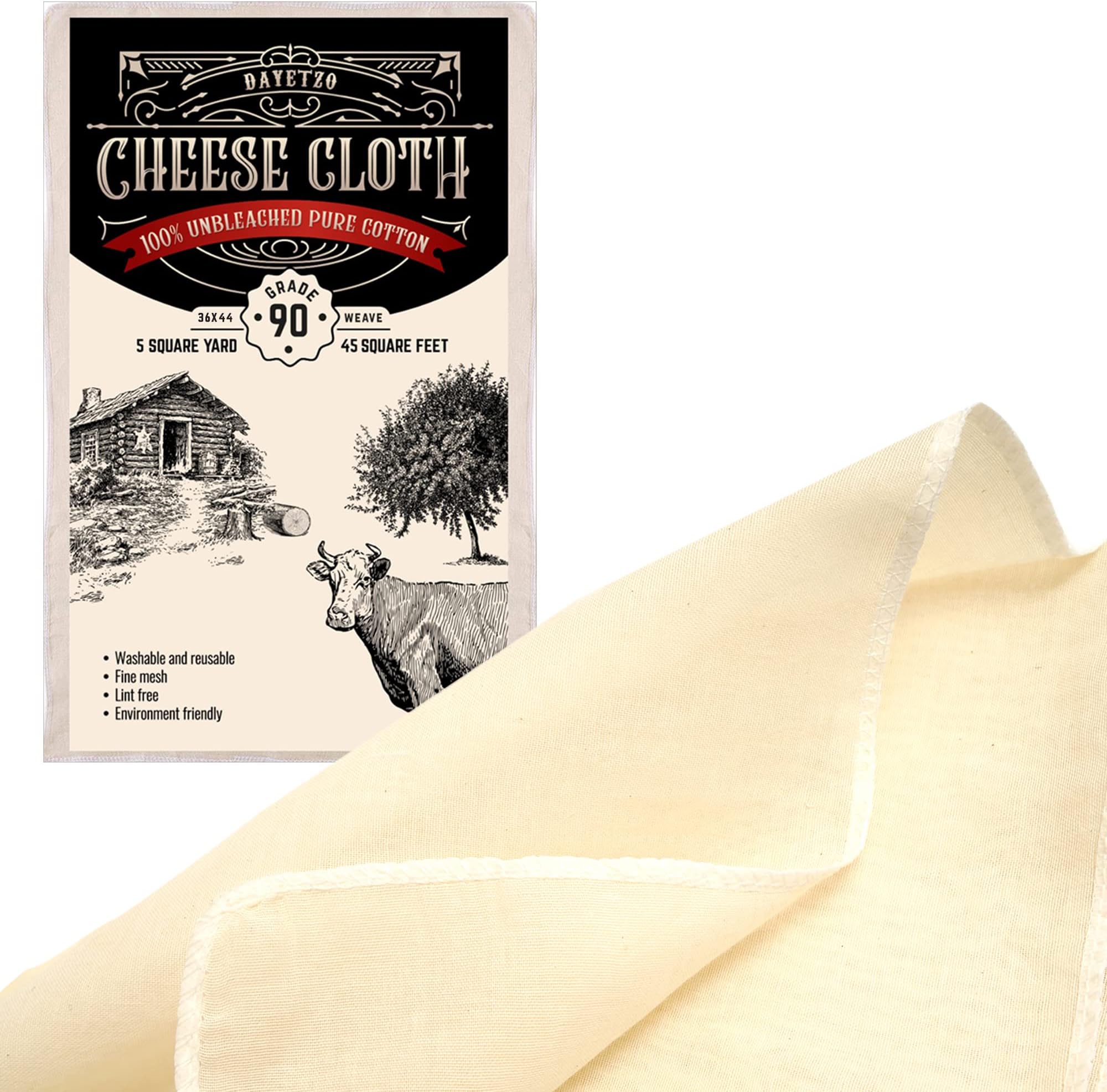 Amazon.com: Sufaniq Cheesecloth, Grade 100 (18 Sq Feet), 100% Pure ...