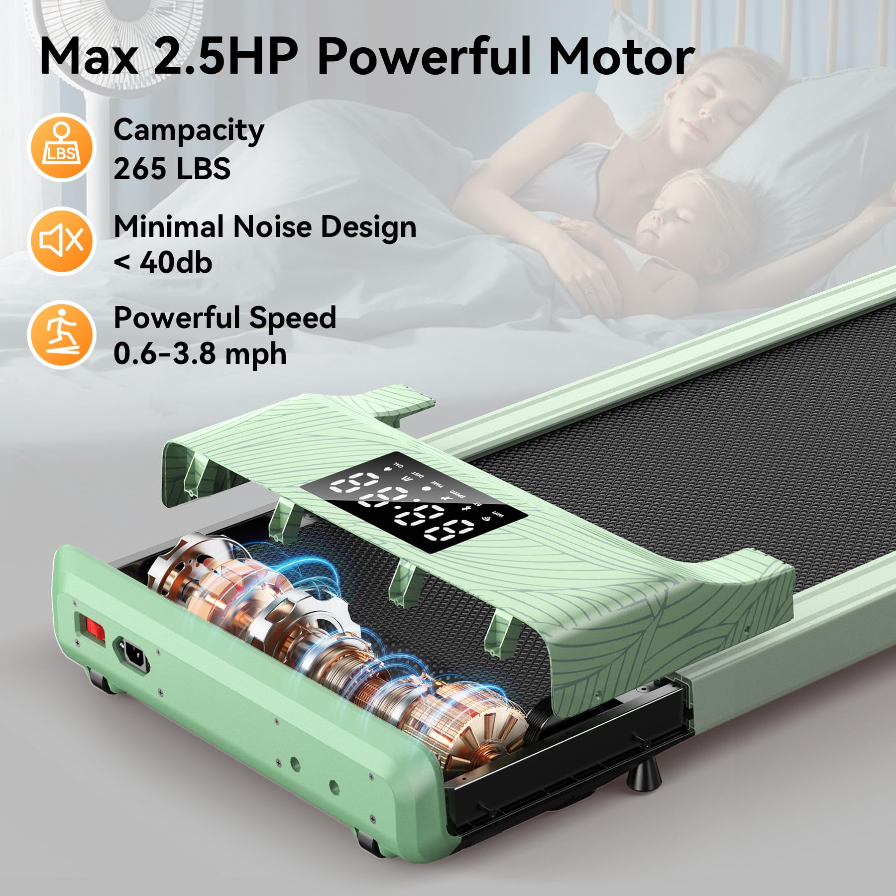 Snapklik.com : Treadmills For Home,Under Desk Treadmill For LED Display ...