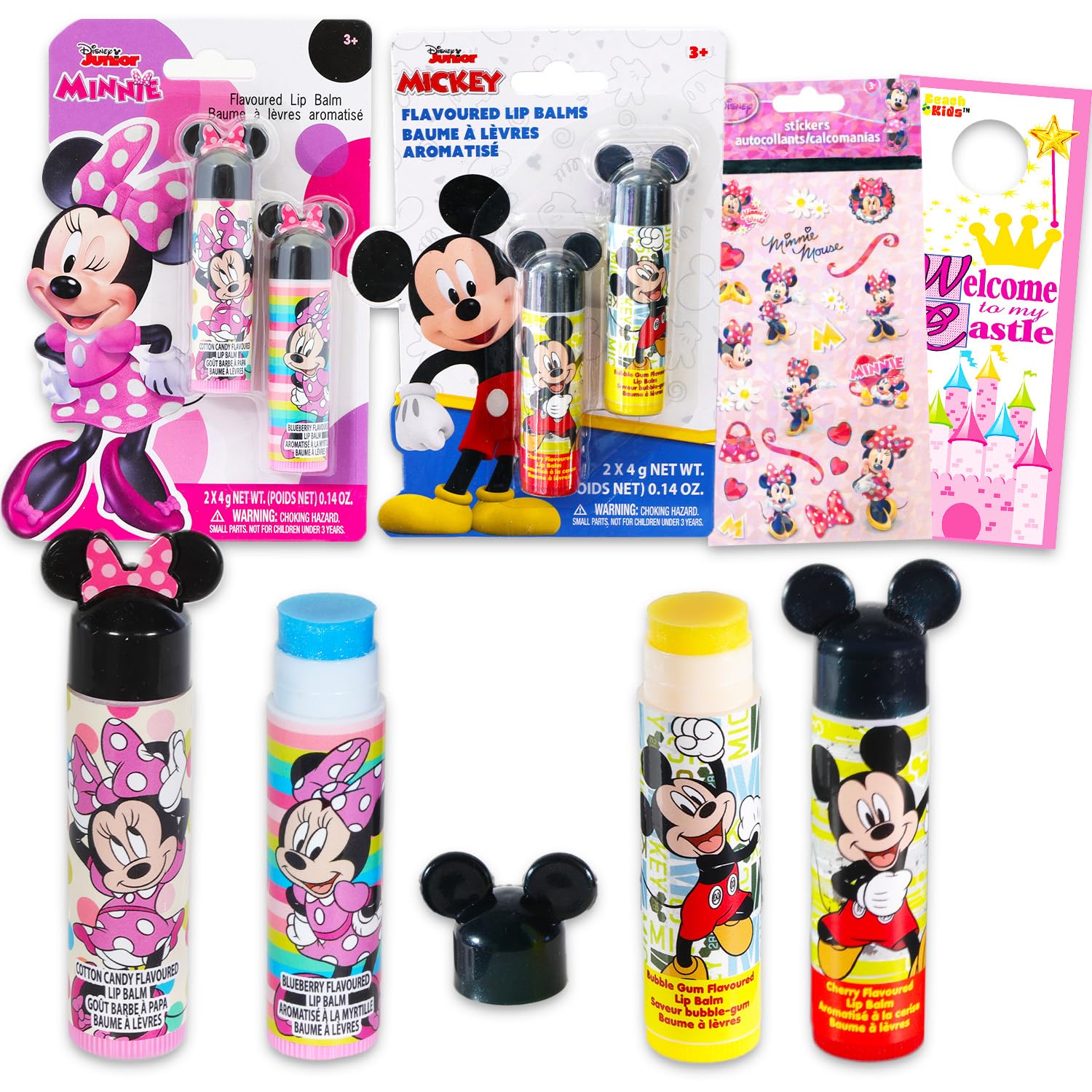 Amazon.com : Disney Mickey and Minnie Mouse Lip Balm Tubes - Bundle ...