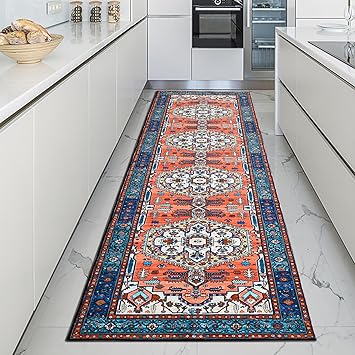 Amazon.com: Dintszyayue Boho Kitchen Runner Rug 2x8, Non Slip Washable ...