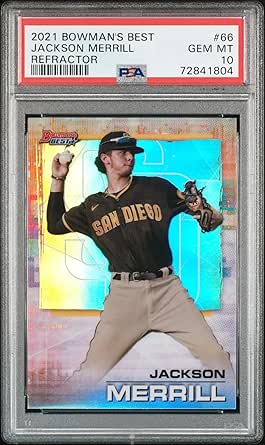 Amazon.com: Graded 2021 Topps Bowmans Best Jackson Merrill #66 ...