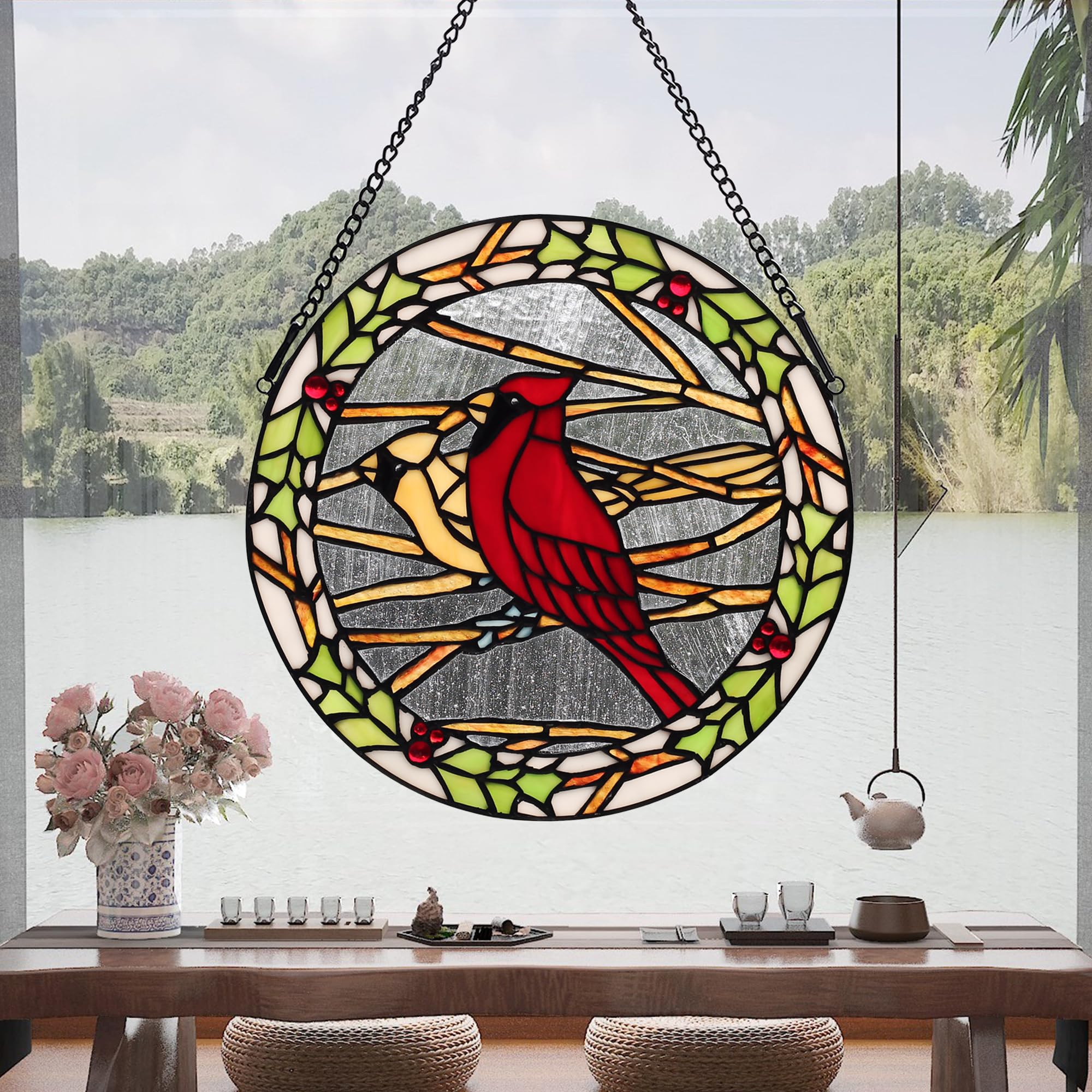 Tiffany Style Window Panels Customized Design Handmade Stained Glass
