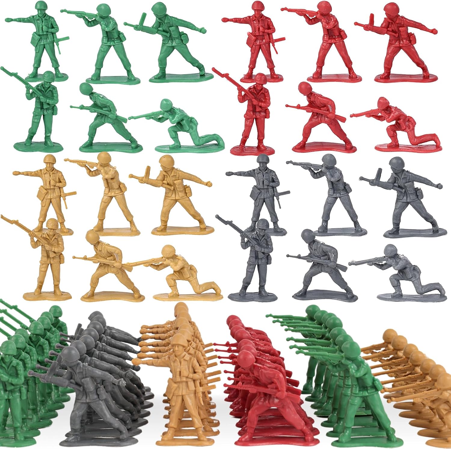 Amazon.com: LovesTown 120PCS Army Men Action Figures, Plastic Toy ...