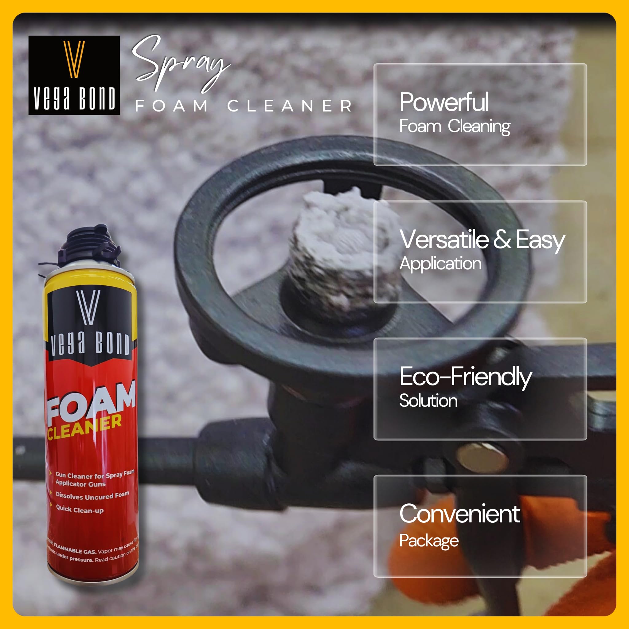Snapklik.com : Vega Bond Spray Foam Gun Cleaner 15 Oz