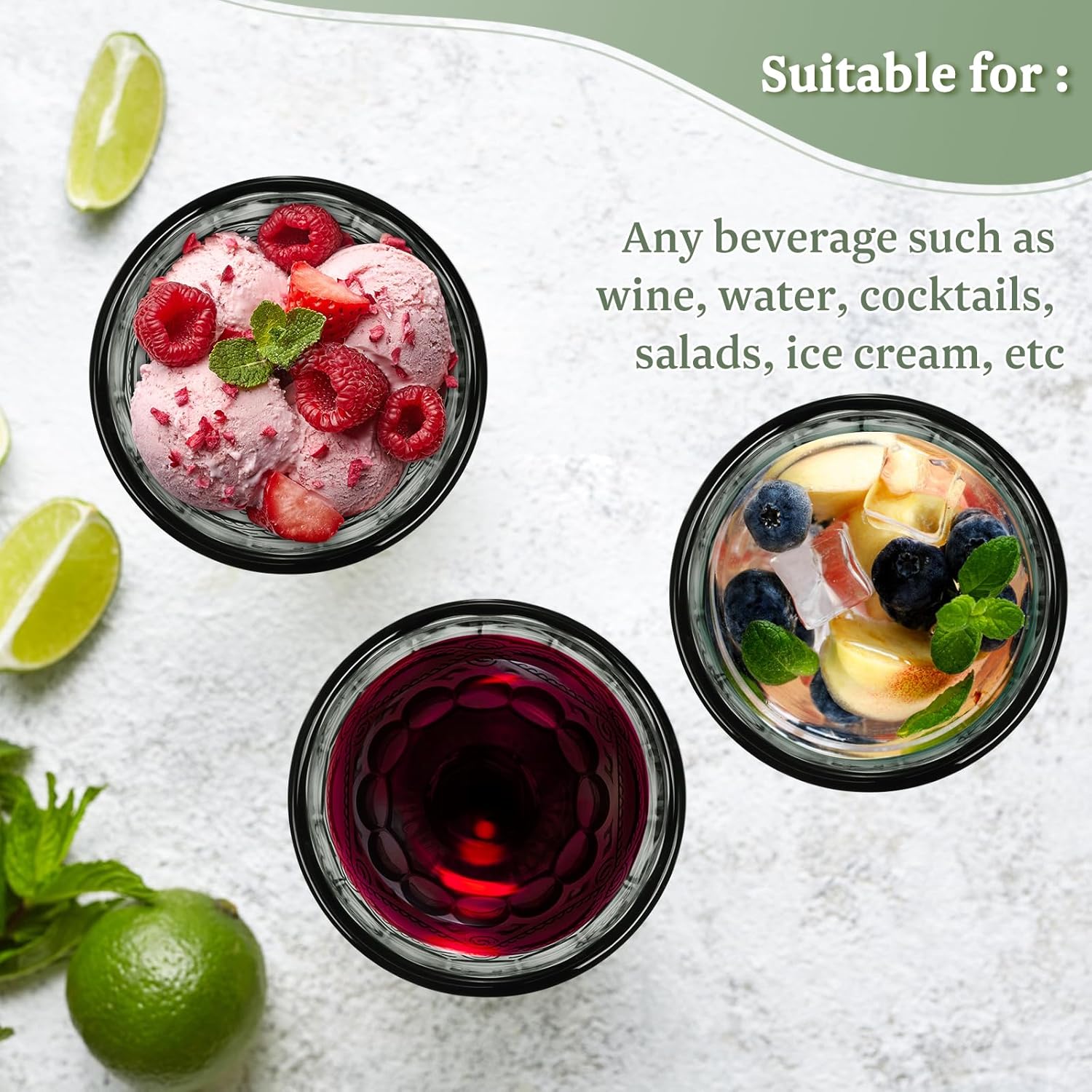 Juego de 6 copas de copa vintage, copas de vino vintage, elegantes ...