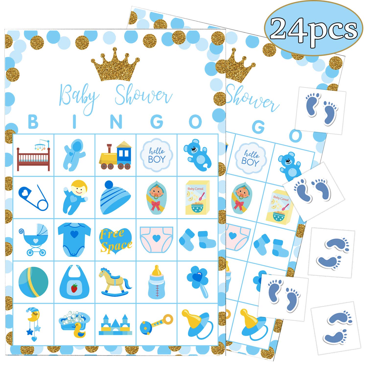 Buy Funnlot Baby Shower Bingo Game Baby Shower Games It’s a Boy Bingo ...