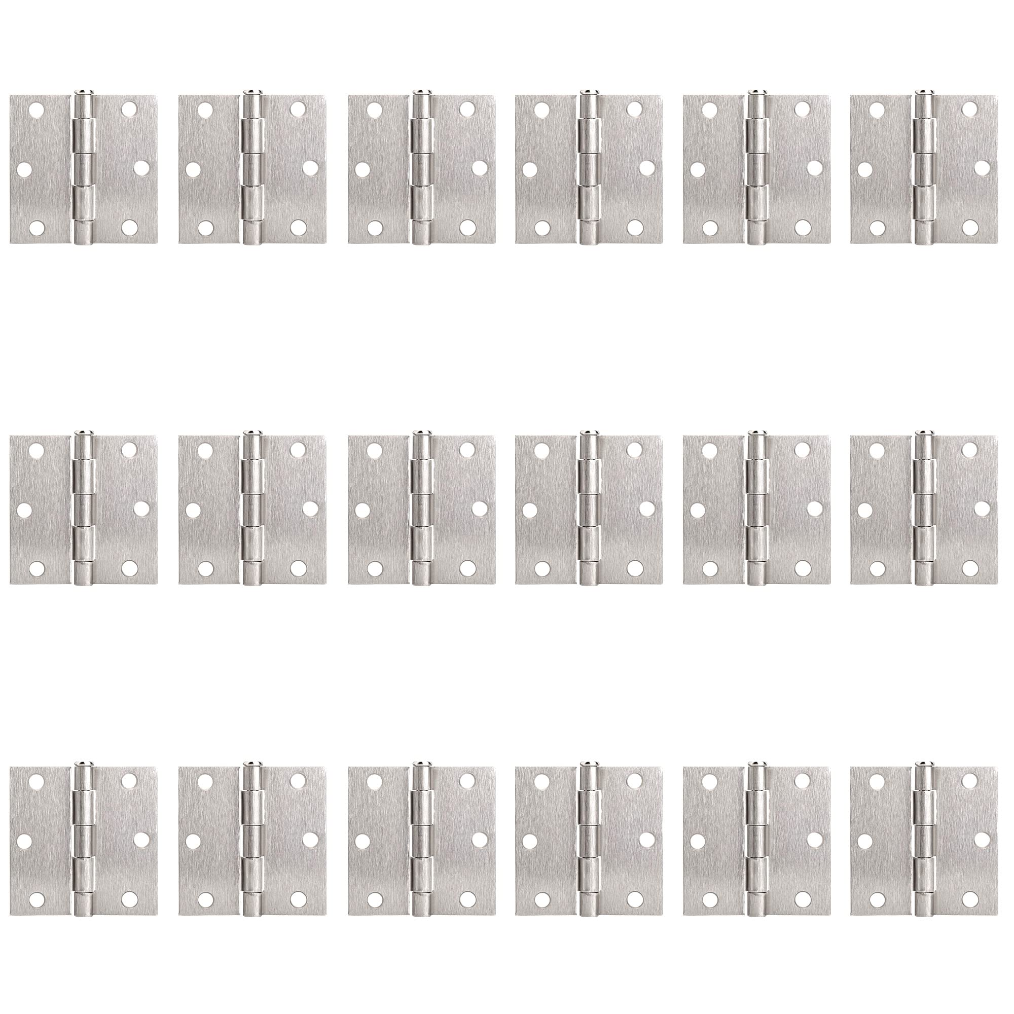 Zion 3 inches Satin Nickel Interior Door Hinges Heavy Duty Hinges ...