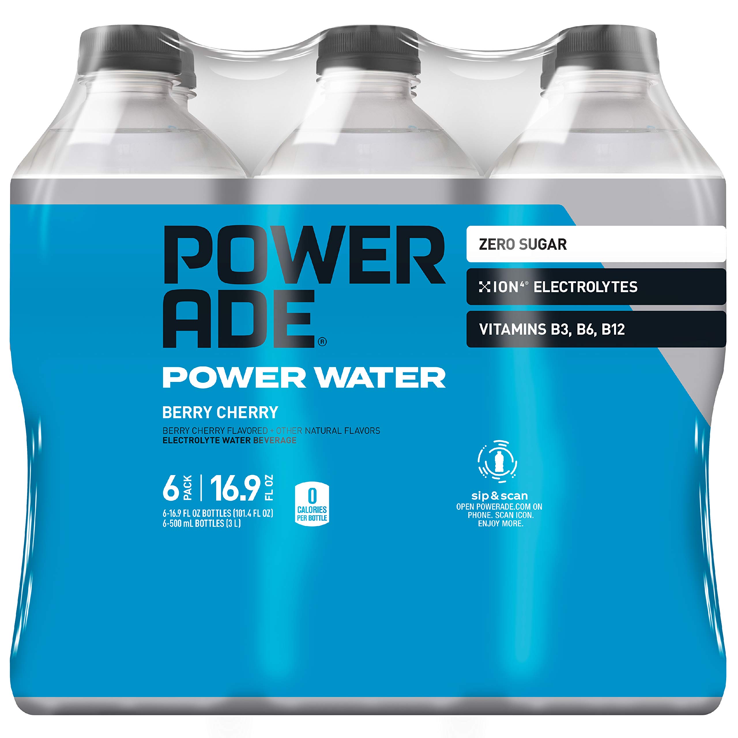 Powerade Power Water Berry Cherry Zero Sugar Zero Calorie Ion4 ...