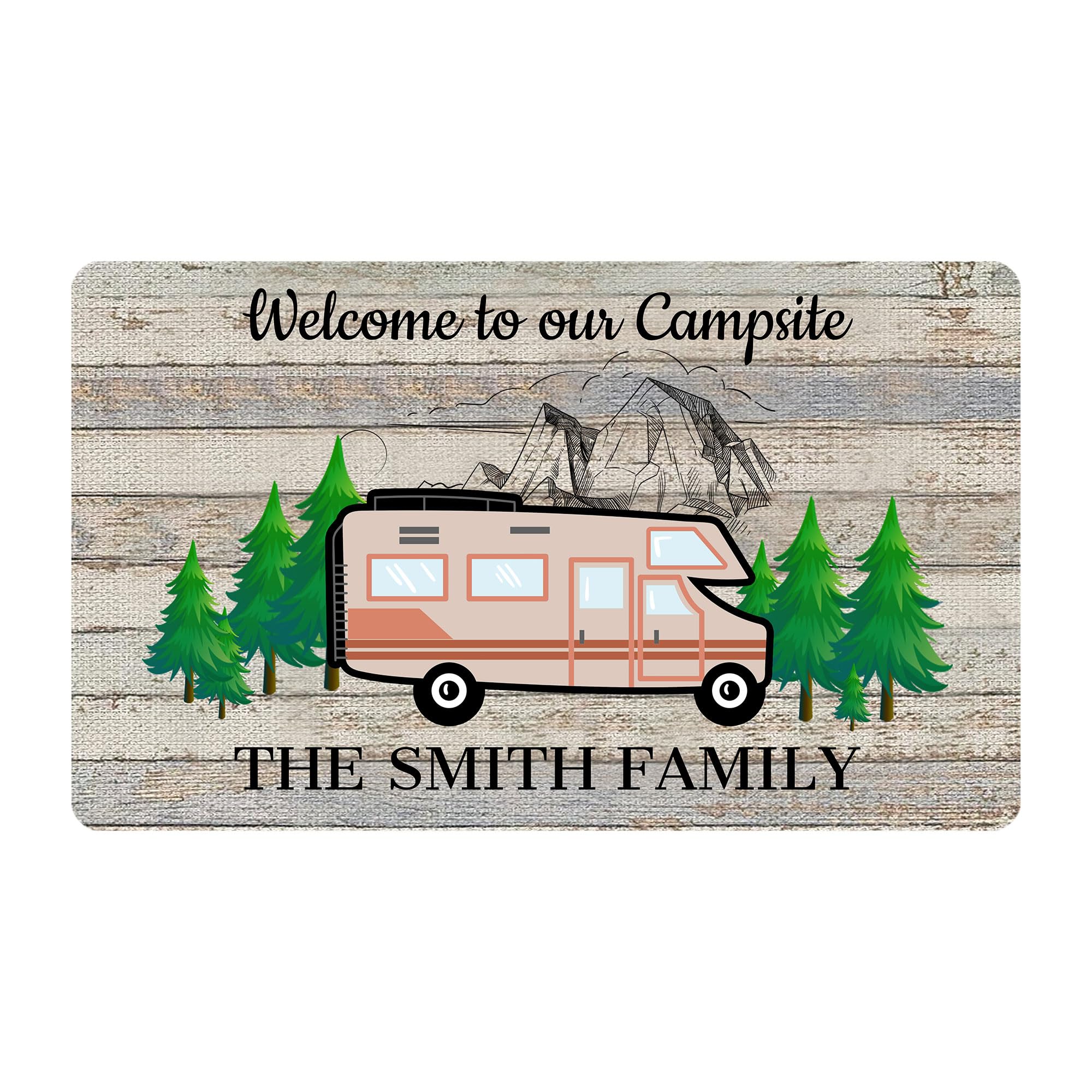 Amazon.com: Custom Camping Door Mat with Name for Camper Trailer ...
