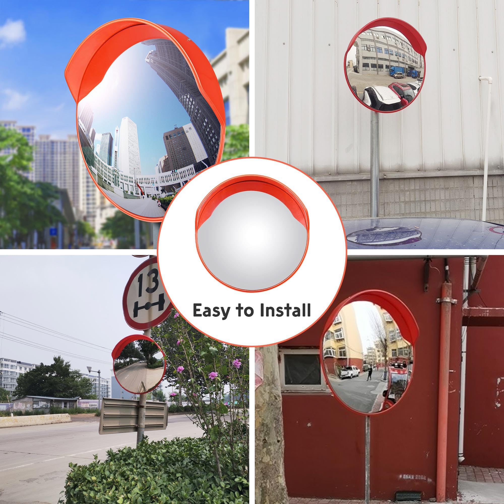 Snapklik.com : Convex Safety Traffic Mirror, 2 Pcs 23" Outdoor/Indoor ...