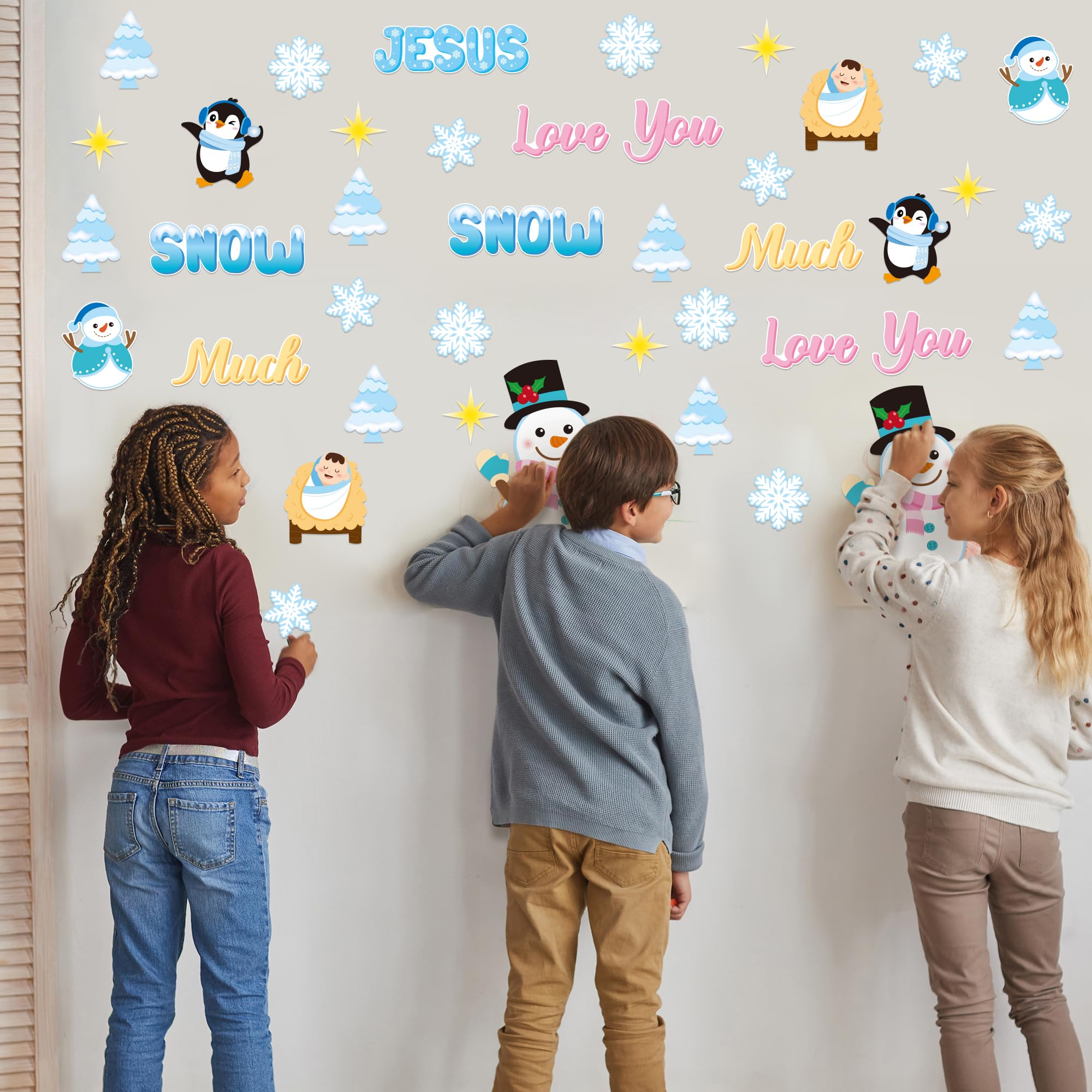 Snapklik.com : 88Pcs Winter Christmas Bulletin Board Decoration Set ...