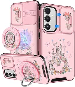 Amazon.com: Buleens for Samsung Galaxy S24 FE Case - with Ring Stand & Camera Cover Aesthetic ...