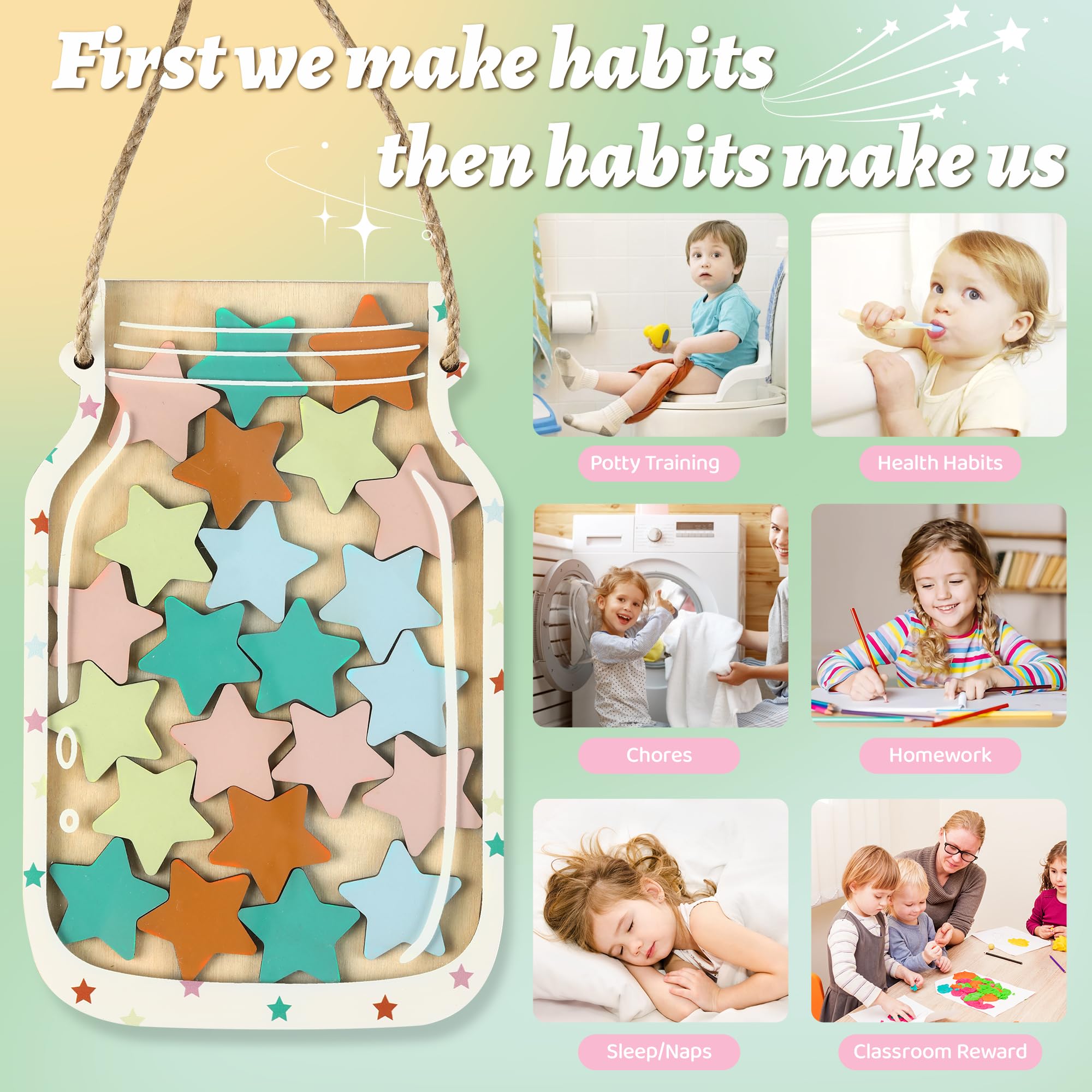 Star Rewards Jar Set - Behavior Chart For Classroom & Reward System ...