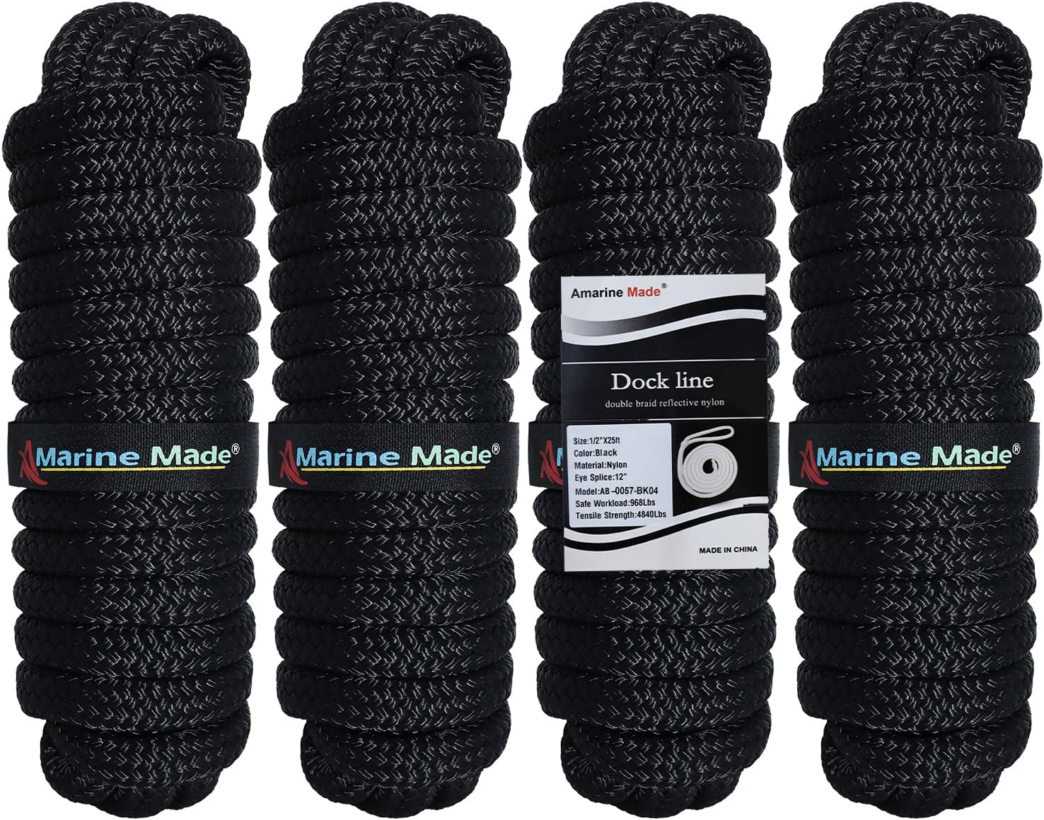 Amazon.com: Dock Lines for Boats 1/2 Inch,Boat Ropes for Docking 1/2”X ...