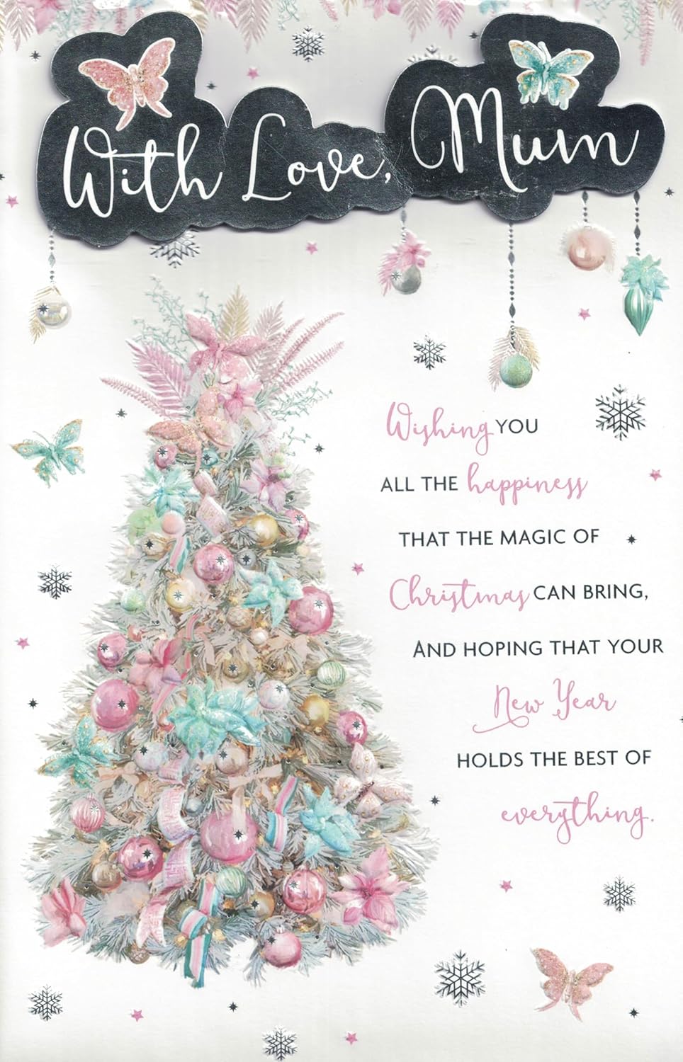 Extra Large Mum Christmas Card, Traditional Xmas Design, 12 x 8 inches ...