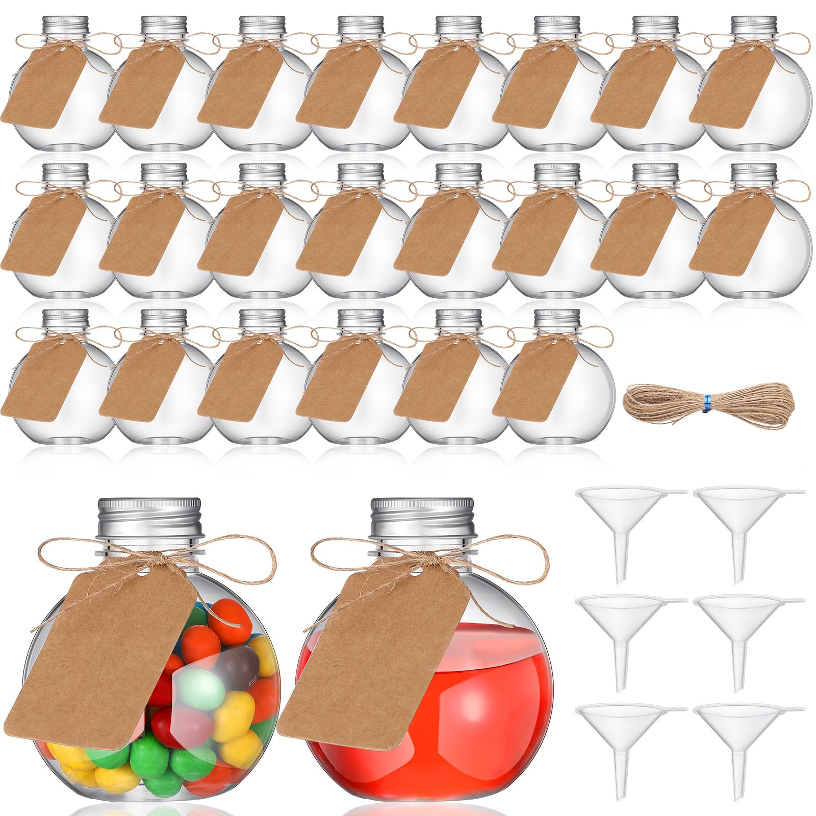 Amazon.com: Baderke 24 Pcs 13.5 oz Large Plastic Potion Bottles with ...