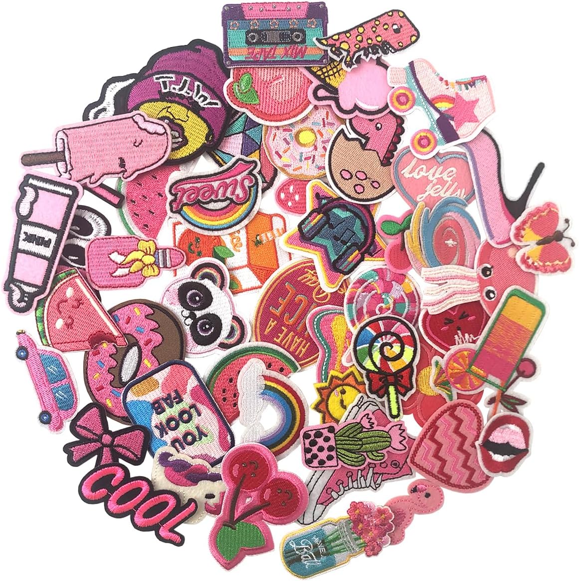 Amazon.com: Kawaii Cartoon Iron On Patches, Cute Decor Patches for ...