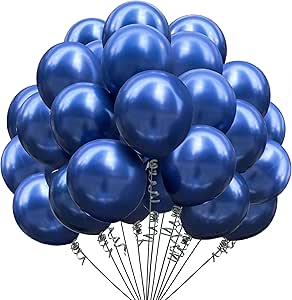 Amazon.com: CYTTOKL Navy Blue Latex Balloons 12 inch 200 Pack Matte Helium Balloon for Birthday ...