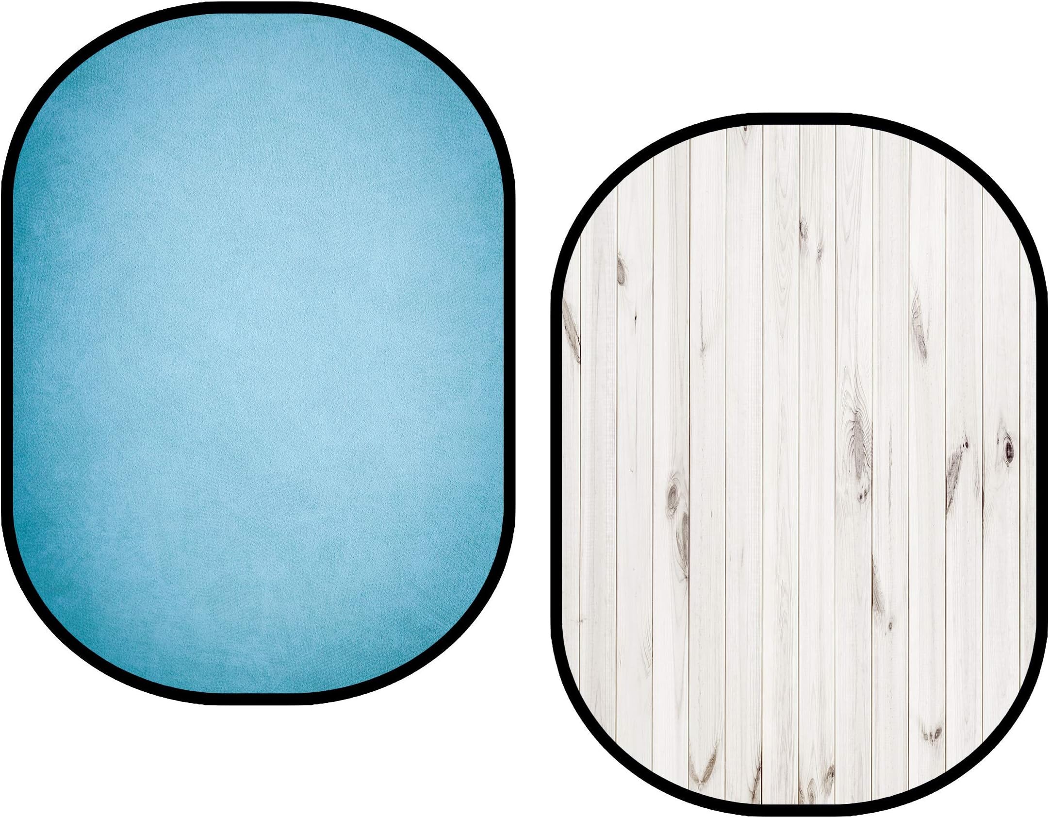 Amazon.com : Kate Collapsible Backdrop White Wood Pop Up Backdrops Blue ...