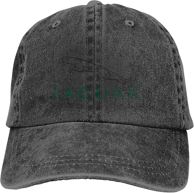 Cowboy Baseball Cap Jaguar Vintage Plainnim Hat for Women and Men-Black ...