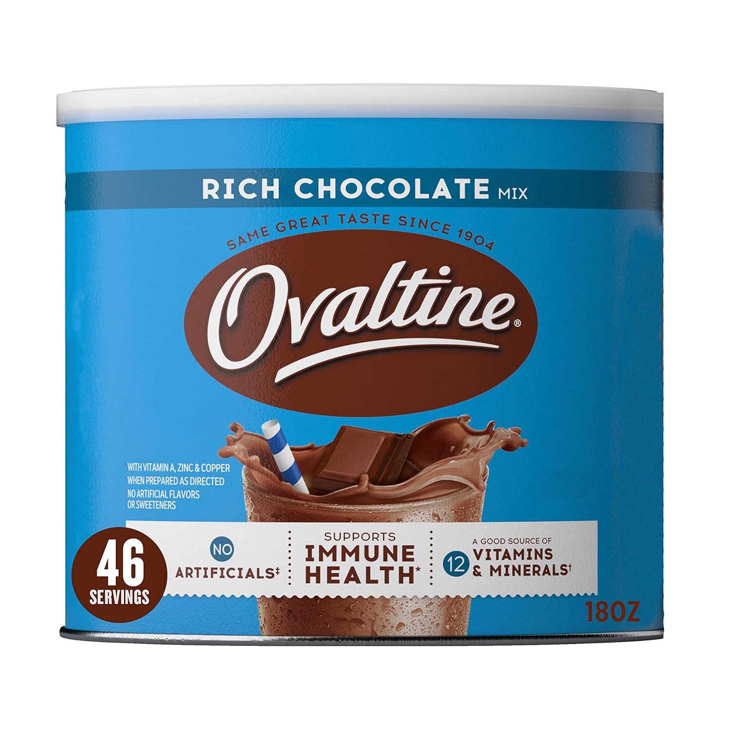 Amazon.com: Ovaltine Rich Chocolate Drink Mix, Powdered Drink Mix for ...