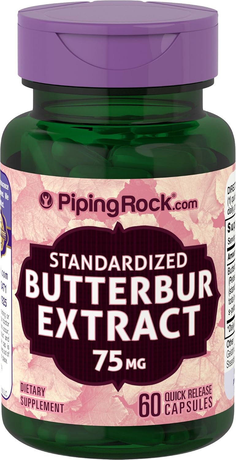 Amazon.com: Butterbur Extract 75mg 60 Capsules : Health & Household