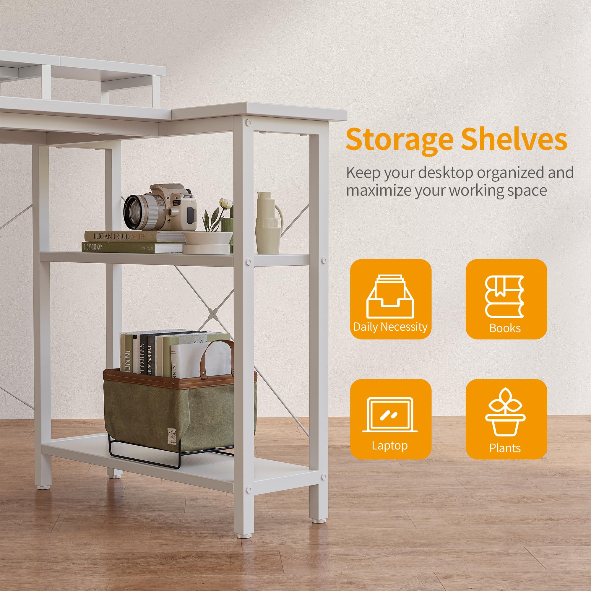 Snapklik.com : CubiCubi L Shaped Computer Desk