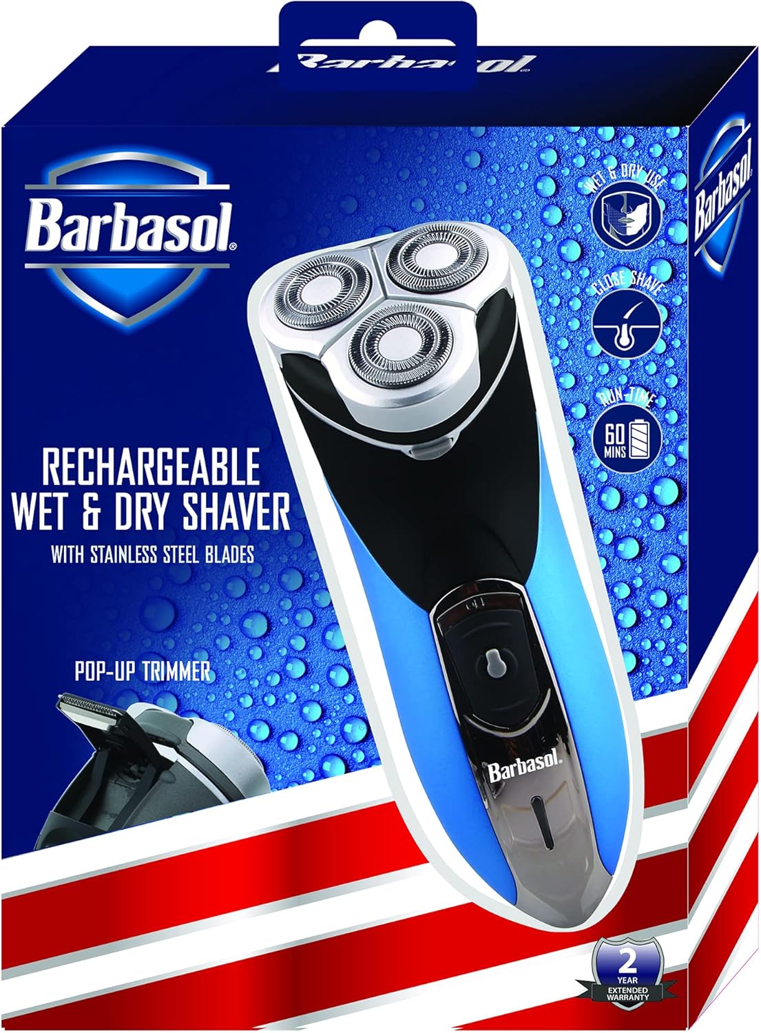 Amazon.com: Barbasol Rechargeable Electric Wet and Dry Rotary Shaver ...