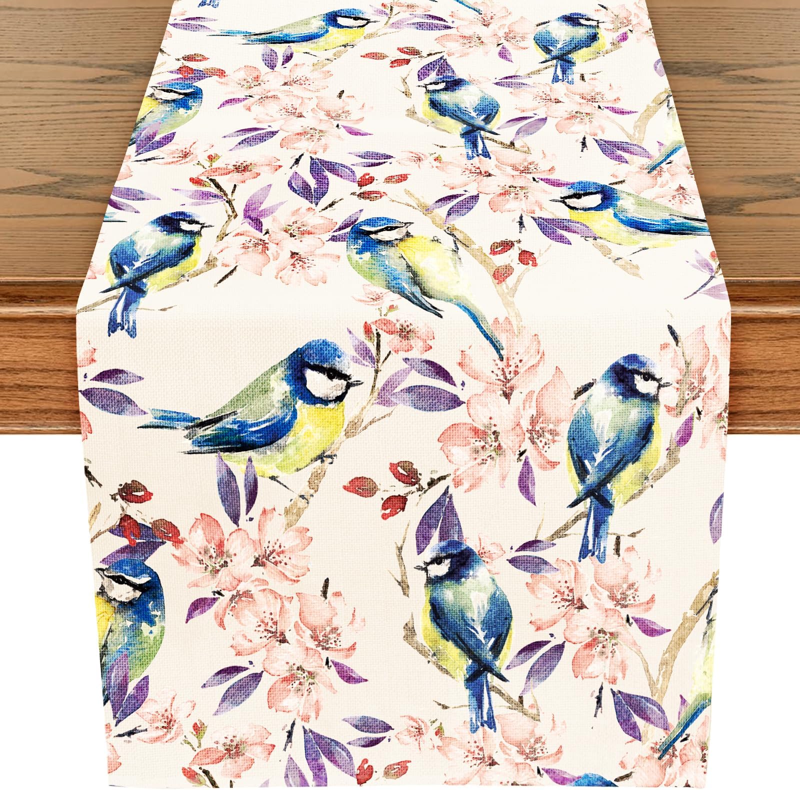 Amazon.com: WRAPAHOLIC Blue Birds Table Runner - 13 x 72 Inch ...