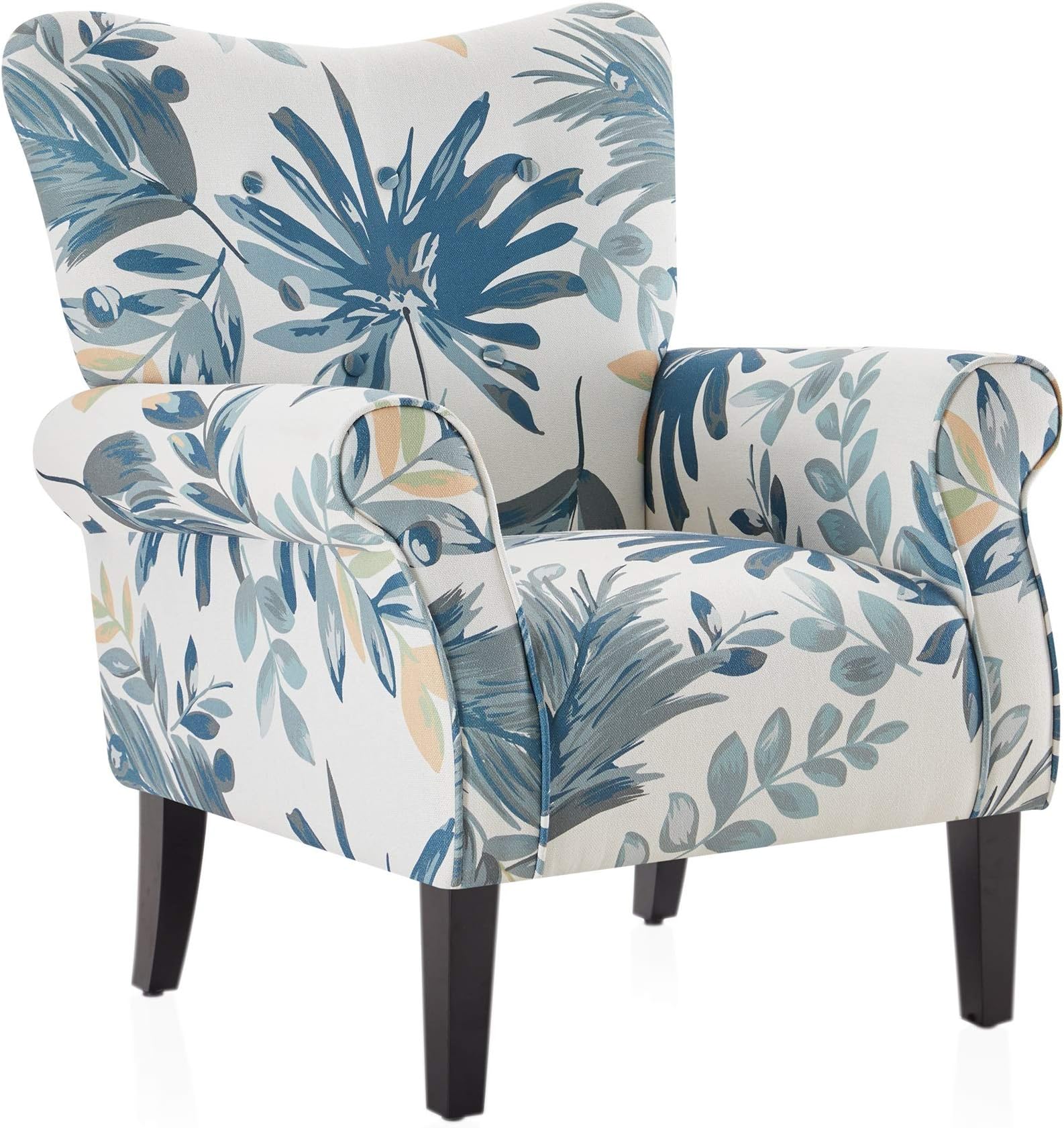 Amazon.com: Powell Linon Rhea Swivel Coastal Wood Upholstered Club ...