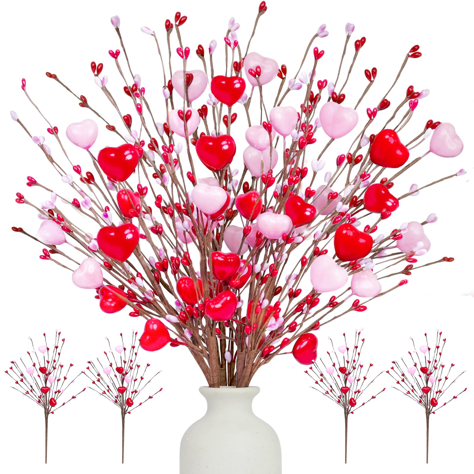 Amazon.com: Valentines Day Decorations, 4 Pack Valentine's Day Picks ...