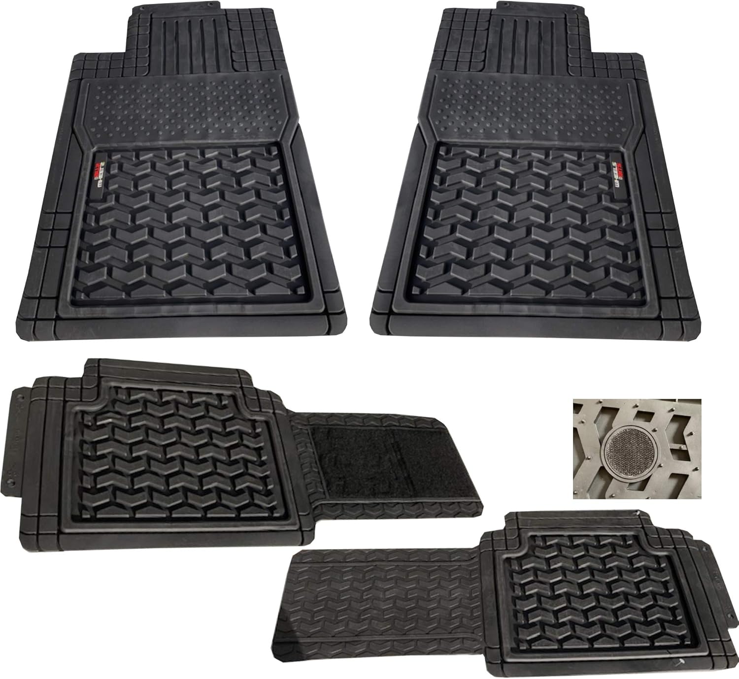 Wheels N Bits Premium Rubber PVC Car Mats with None slip back Trim to ...