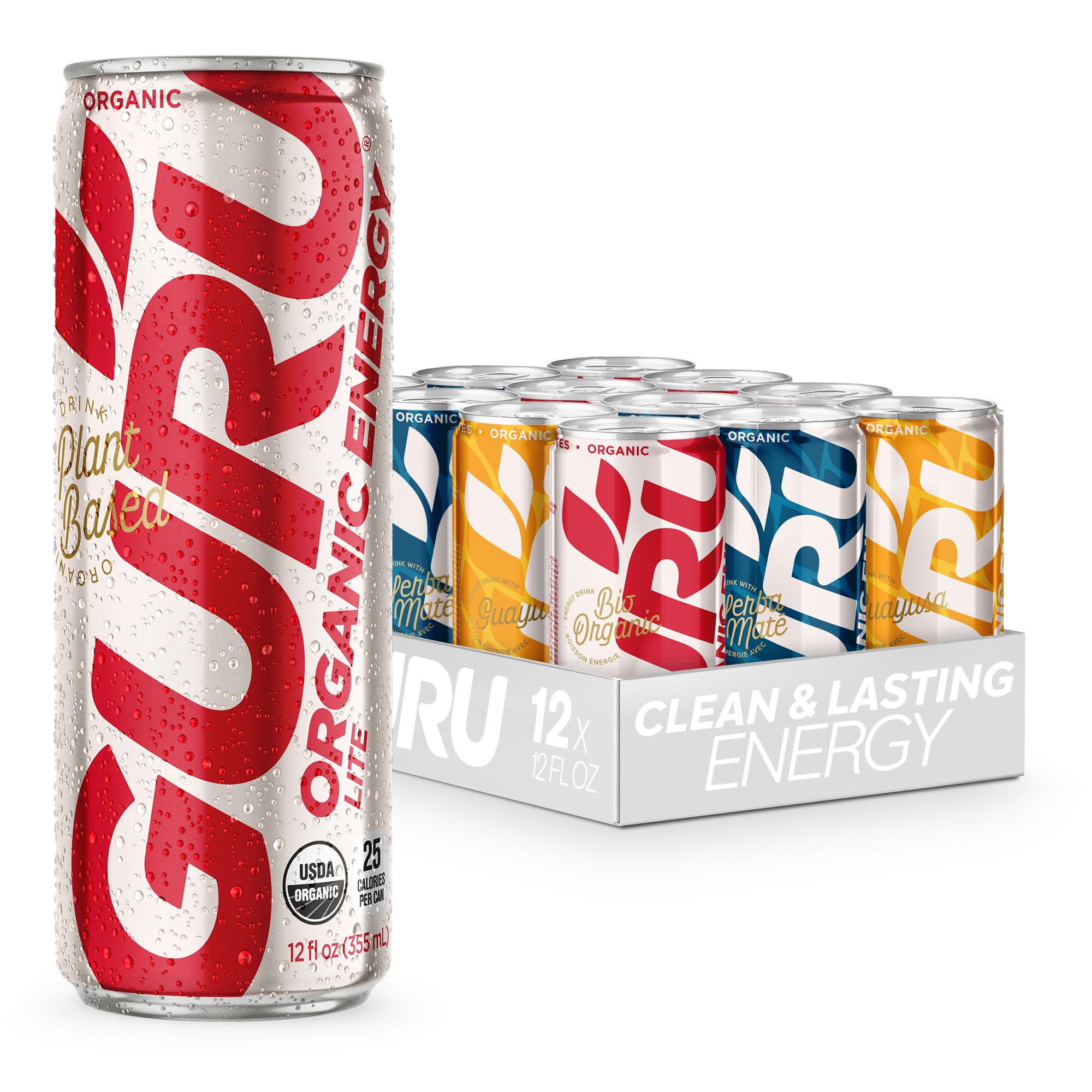 Buy GURU Energy Drinks Variety Pack, Clean Energy Drink with Based ...