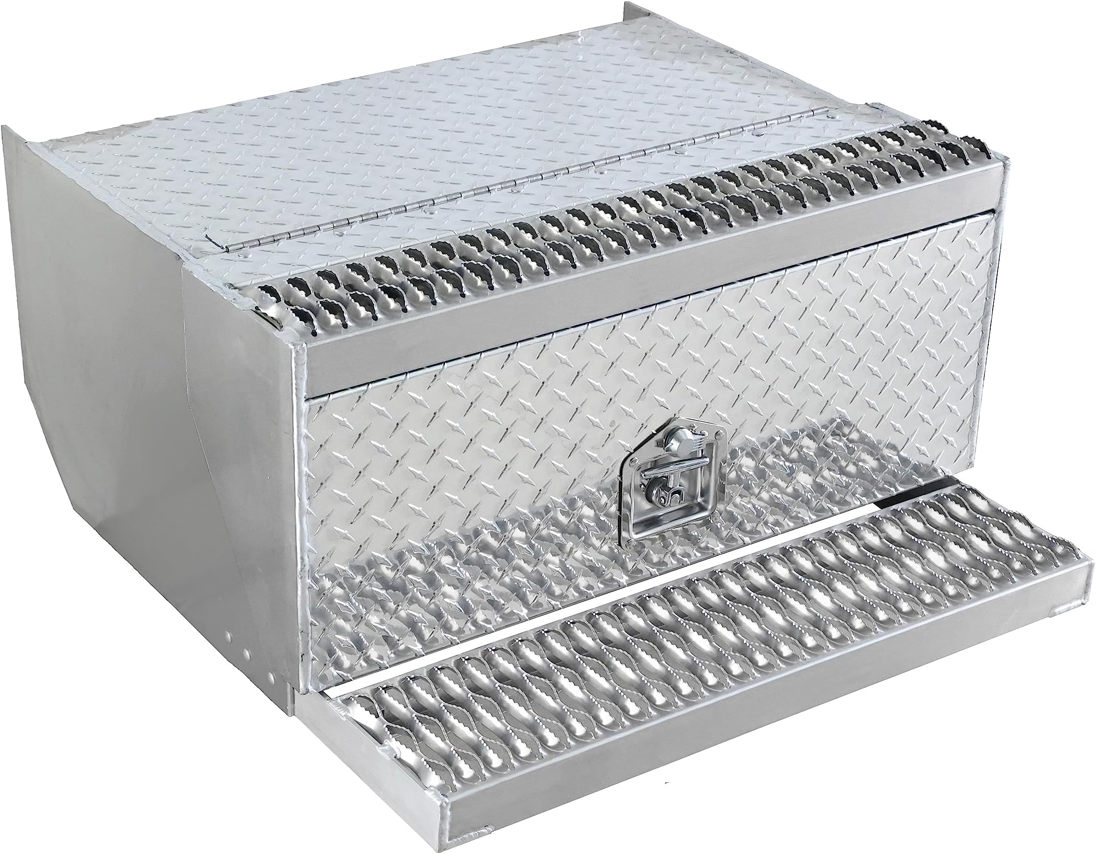Amazon.com: Heavy Duty Aluminum Semi Truck Side Storage Saddle Step Box ...