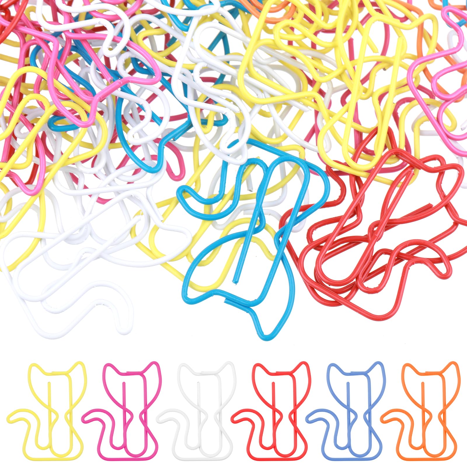 Amazon.com : TIESOME 50Pcs Colorful Animal Bookmarks Clips Cute Cat ...