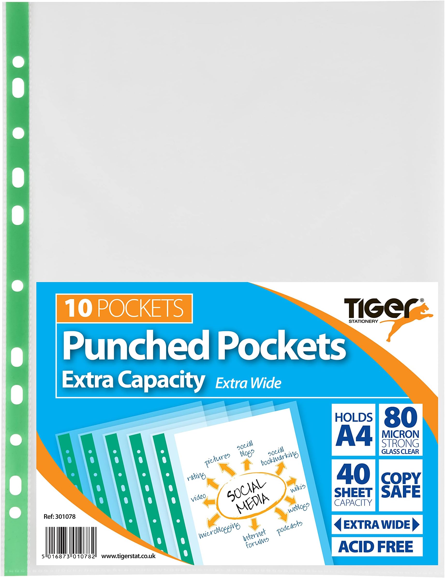 25 Pack of A4 Large Expandable Strong Plastic Poly Pockets Wallet ...