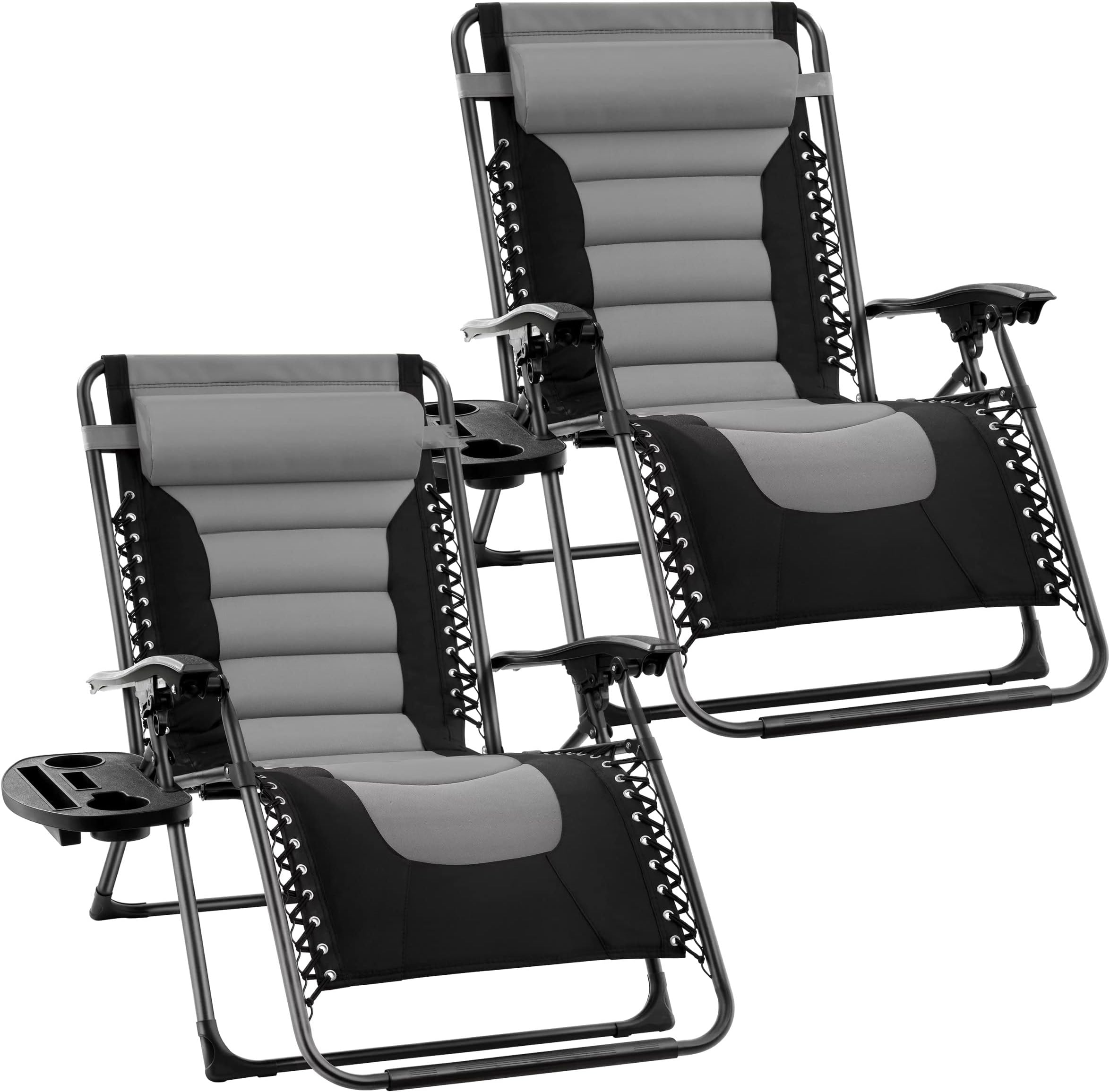 groundlevel Super Extra Wide Luxury Garden Zero Gravity Chairs with ...